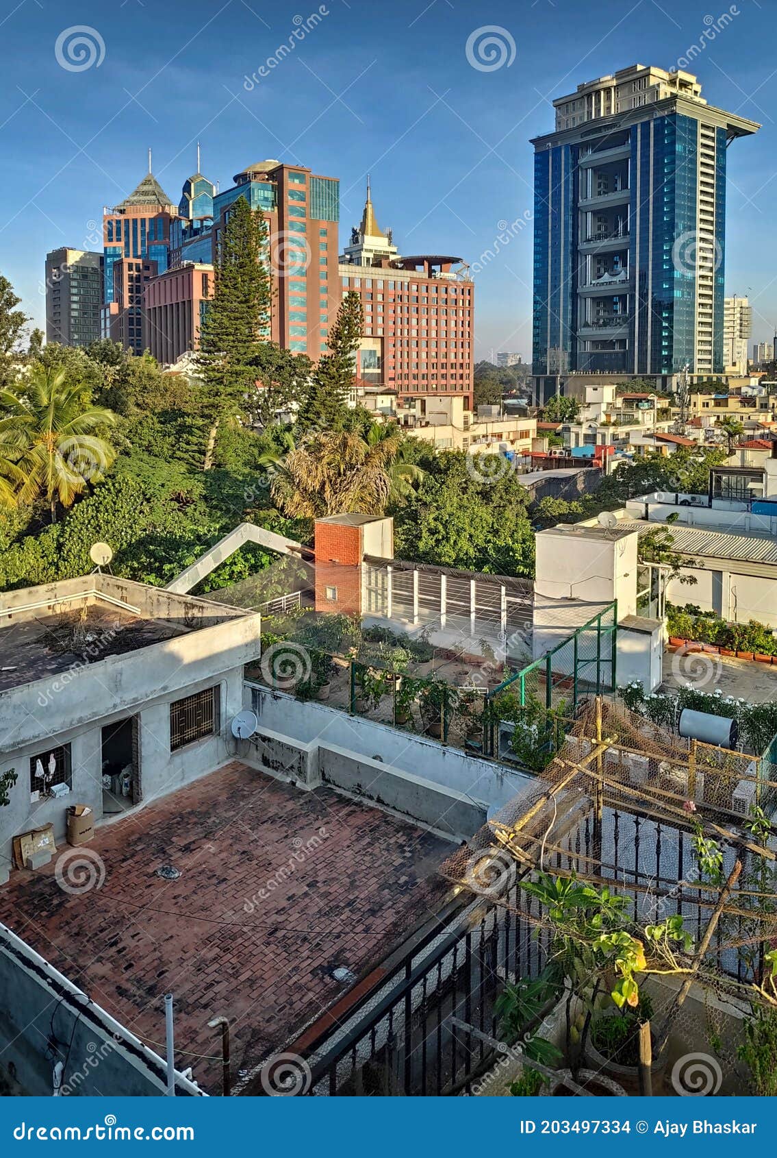 A View of Downtown Bangalore, India Stock Photo - Image of exterior ...