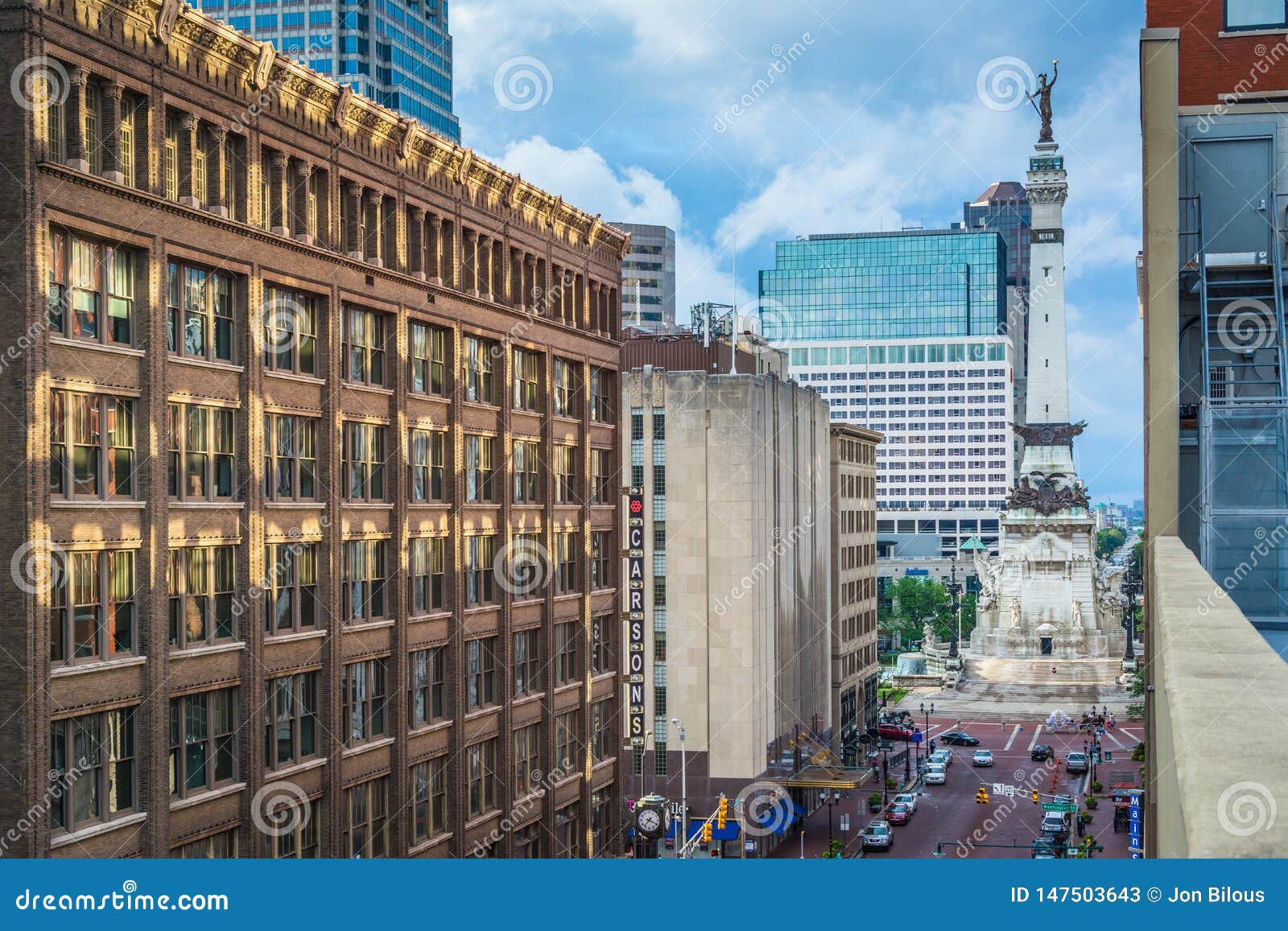 View of Downtown Indianapolis, Indiana Editorial Stock Photo - Image of ...