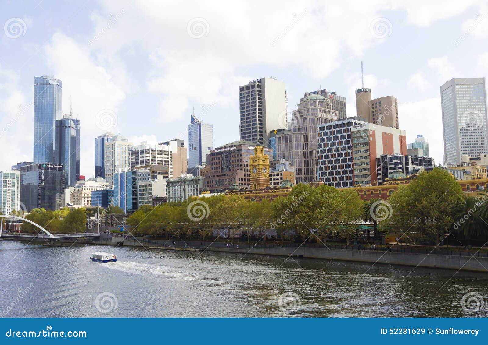 View of downtown Melbourne editorial stock image. Image of building ...