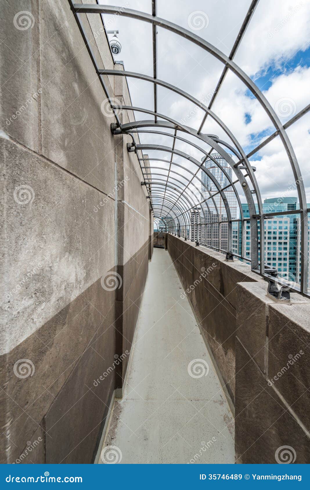 View of Downtown Minneapolis from Observation Deck Stock Image - Image ...