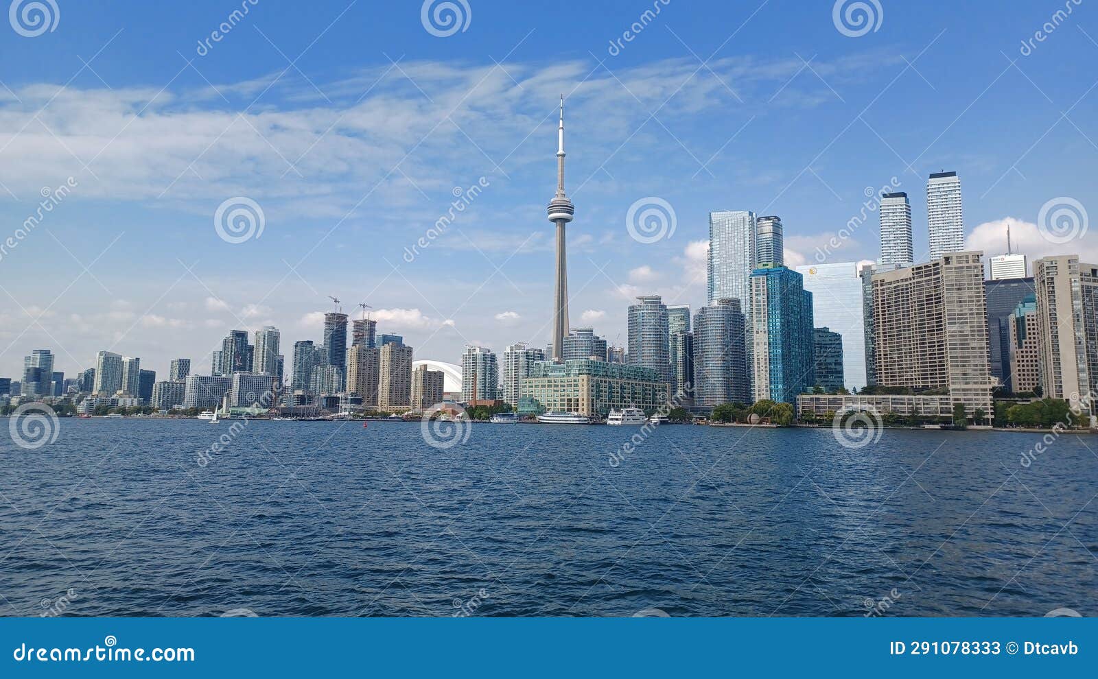 Toronto Waterfront View from Ontario Lake Stock Image - Image of ...