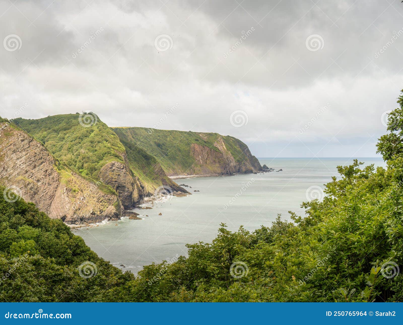 View of the Rugged North Devon Coast, England. Stock Photo - Image of ...