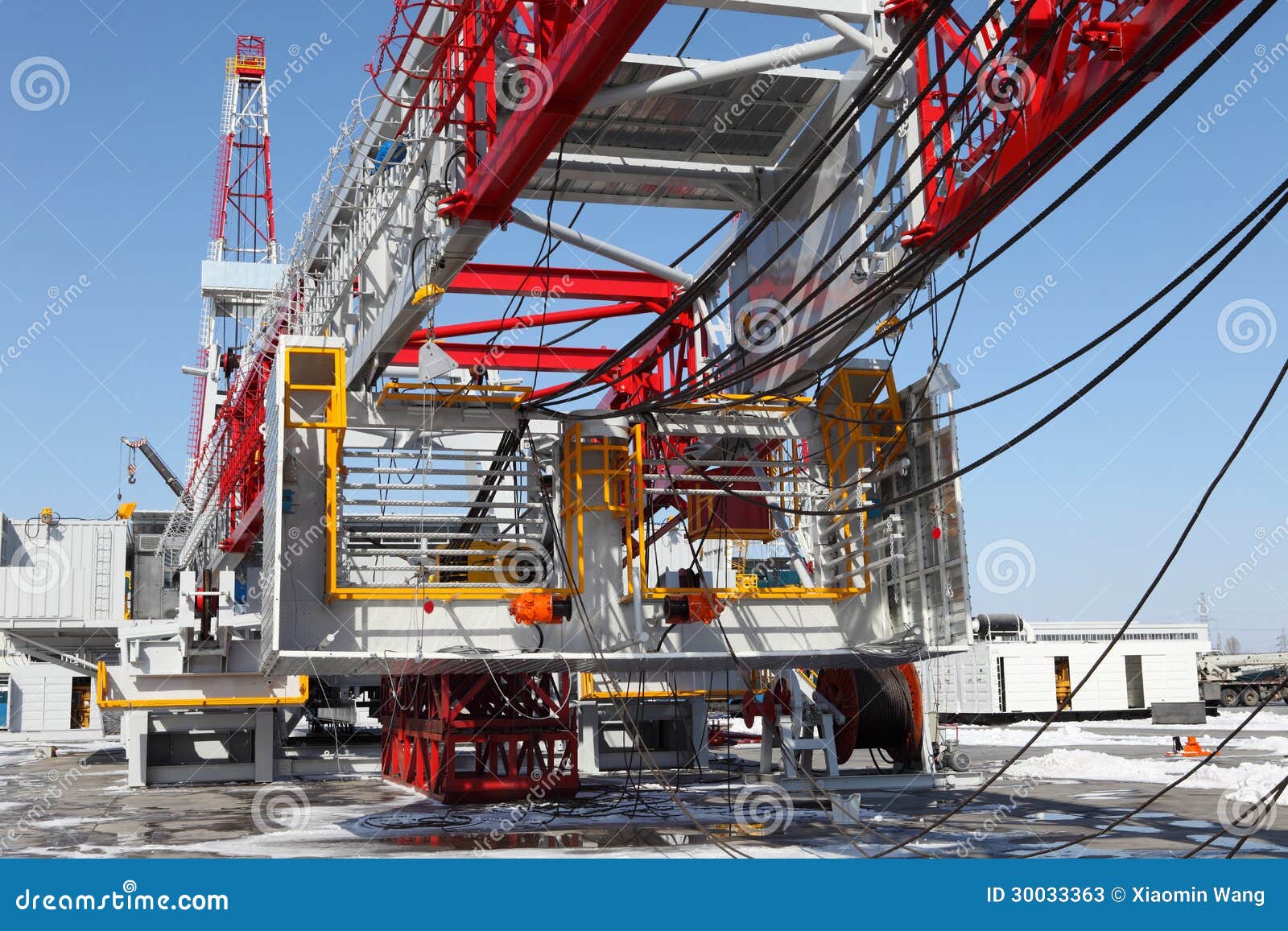 Drilling rig in the clouds stock image. Image of monkey - 30033363