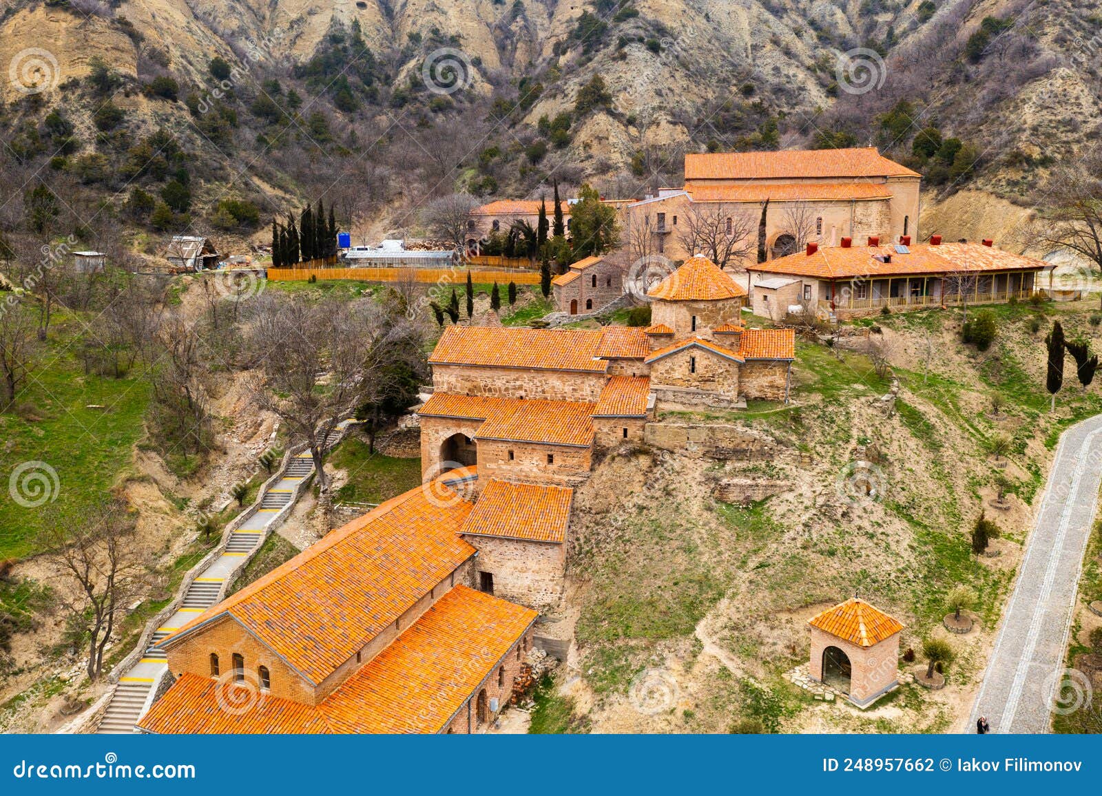 View from Drone of Medieval Shio-Mgvime Monastery Near Mtskheta ...