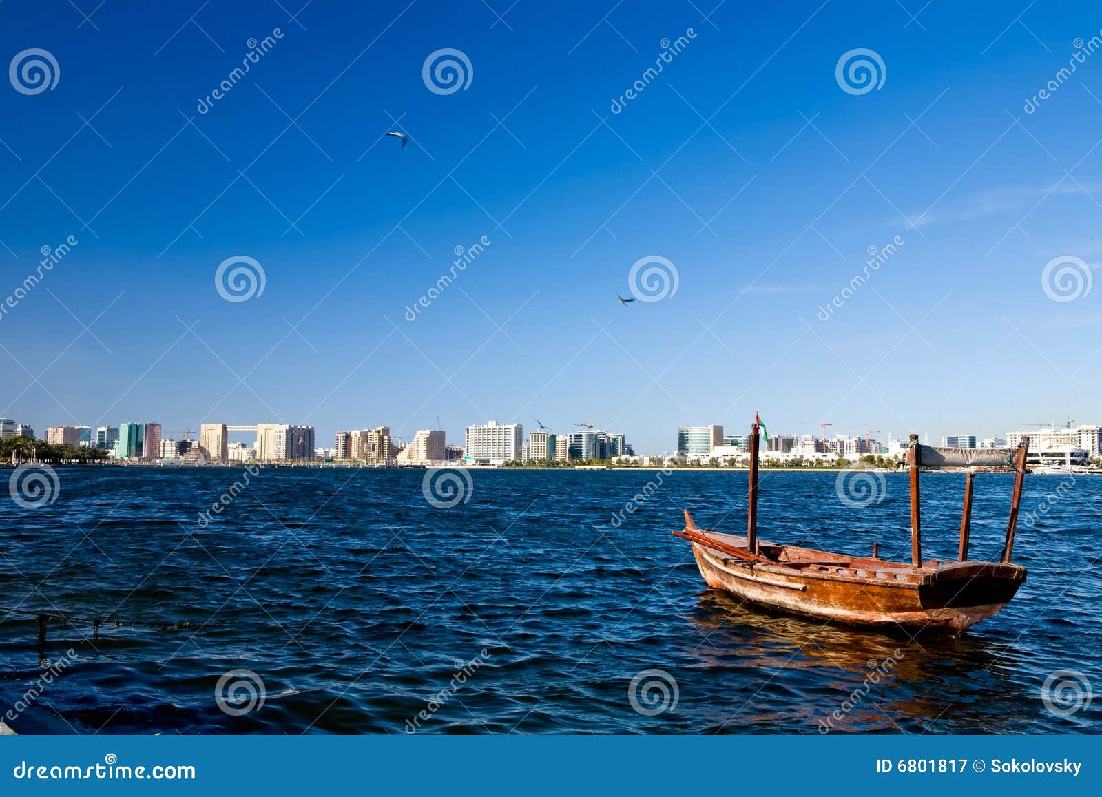 View of Dubai Creek stock image. Image of emirates, river - 6801817