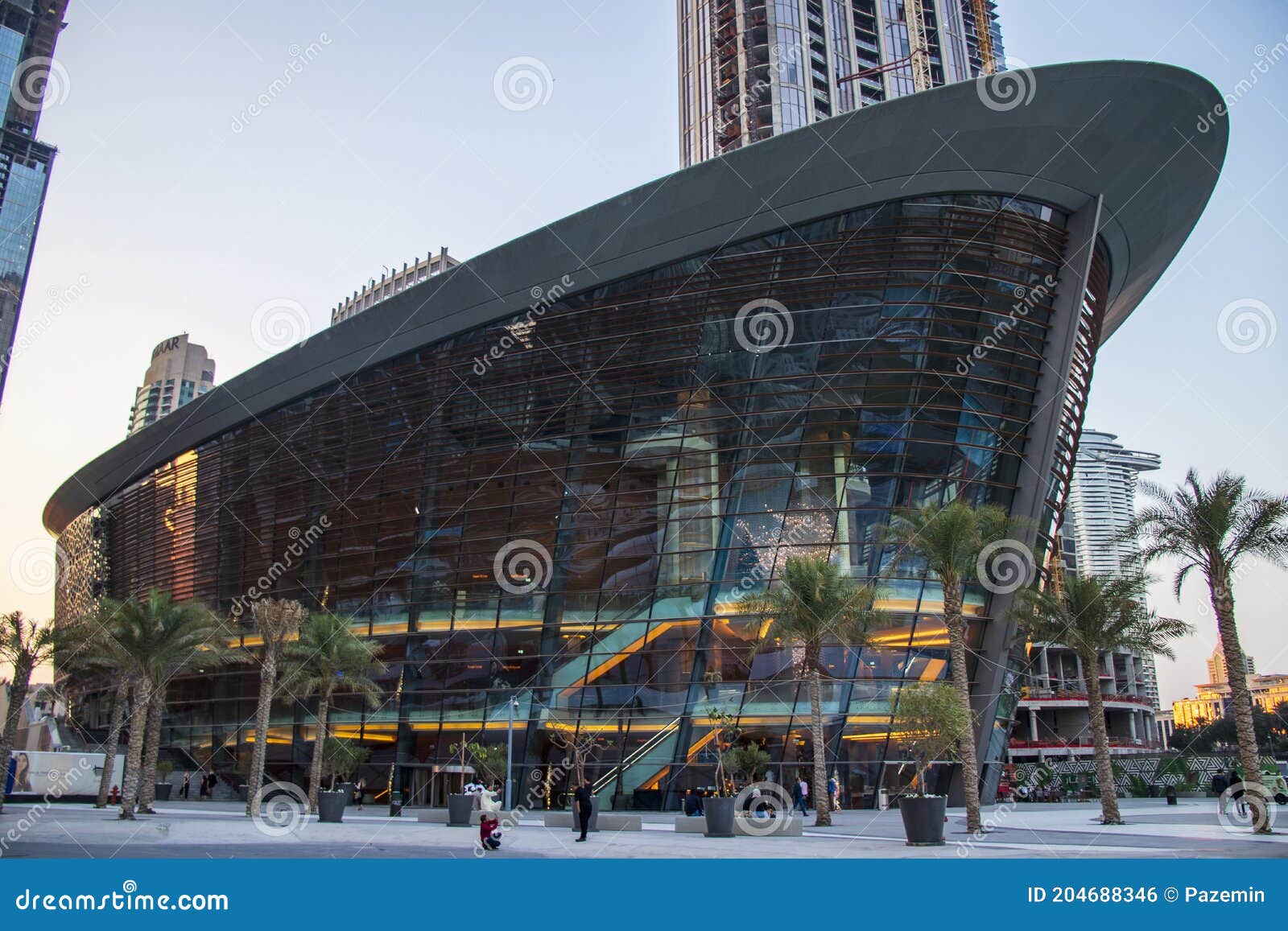 View of a Dubai Opera Building. UAE. Outdoor Editorial Photo - Image of ...