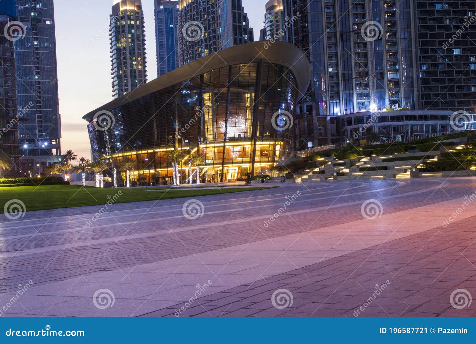 View of a Dubai Opera Downtown Area of Dubai Editorial Photo - Image of ...