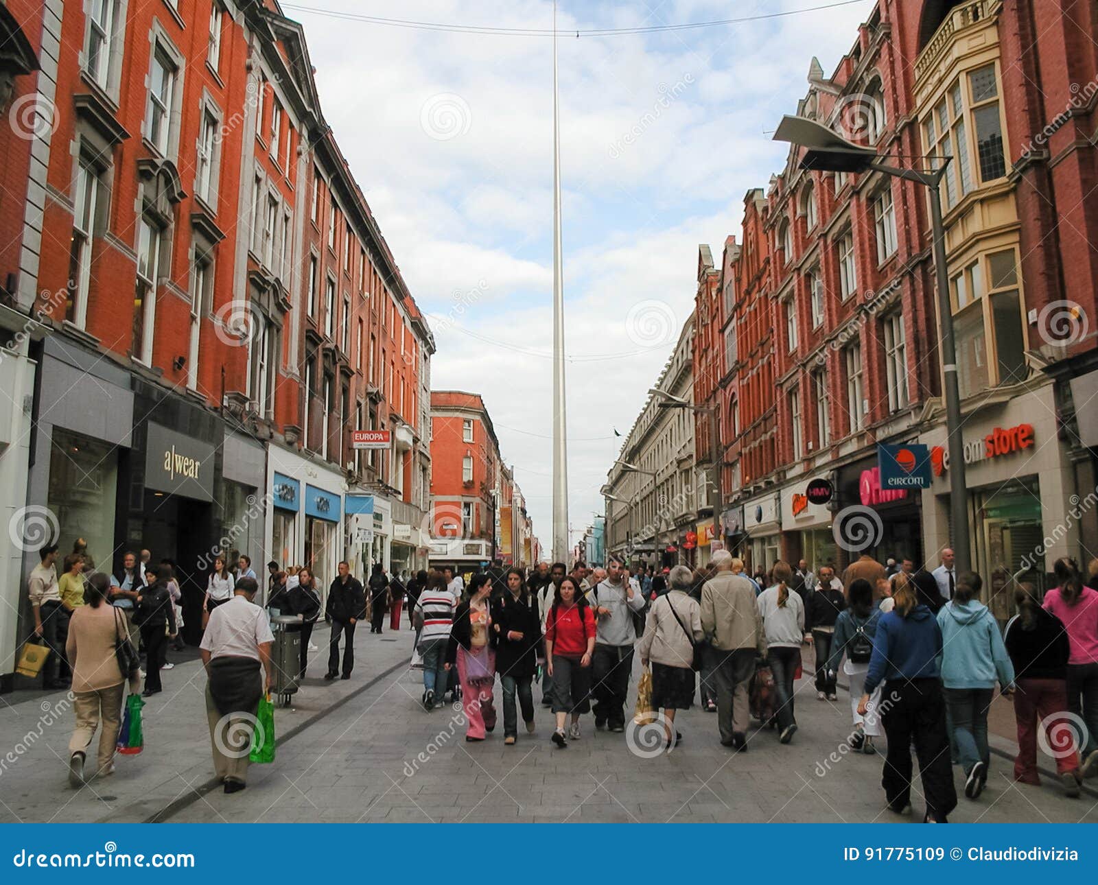 View of Dublin city centre editorial stock image. Image of irish - 91775109
