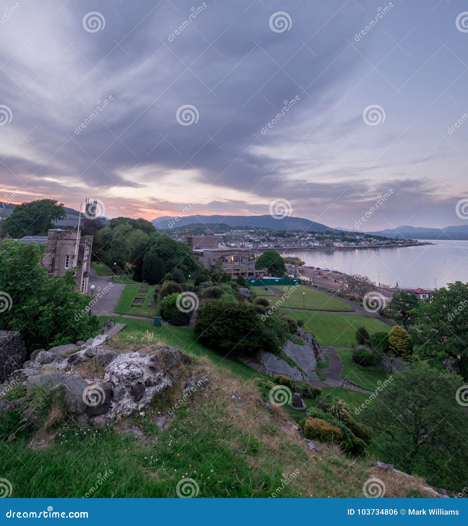View of Dunoon from the Castle Ruins. Stock Photo - Image of europe ...