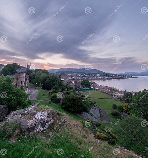View of Dunoon from the Castle Ruins. Stock Photo - Image of europe ...