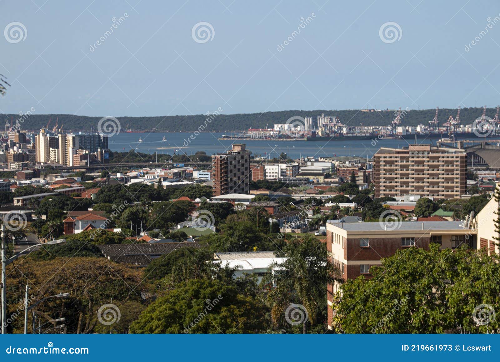 View of Durban Harbour As Seen from the Berea Stock Image - Image of ...
