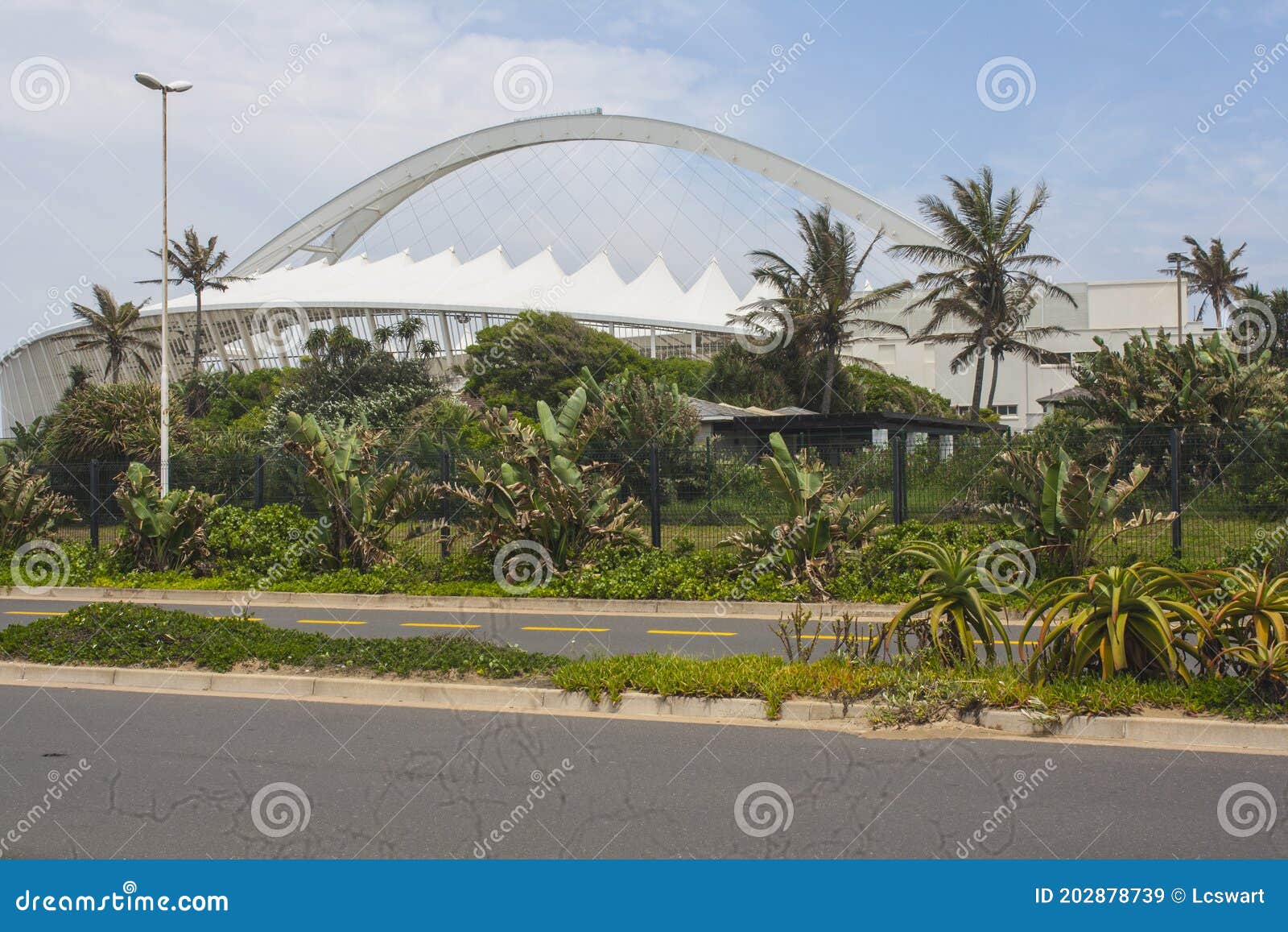 View of Durban`s Moses Mabhida Stadium Surrounded by Vegetation Stock ...