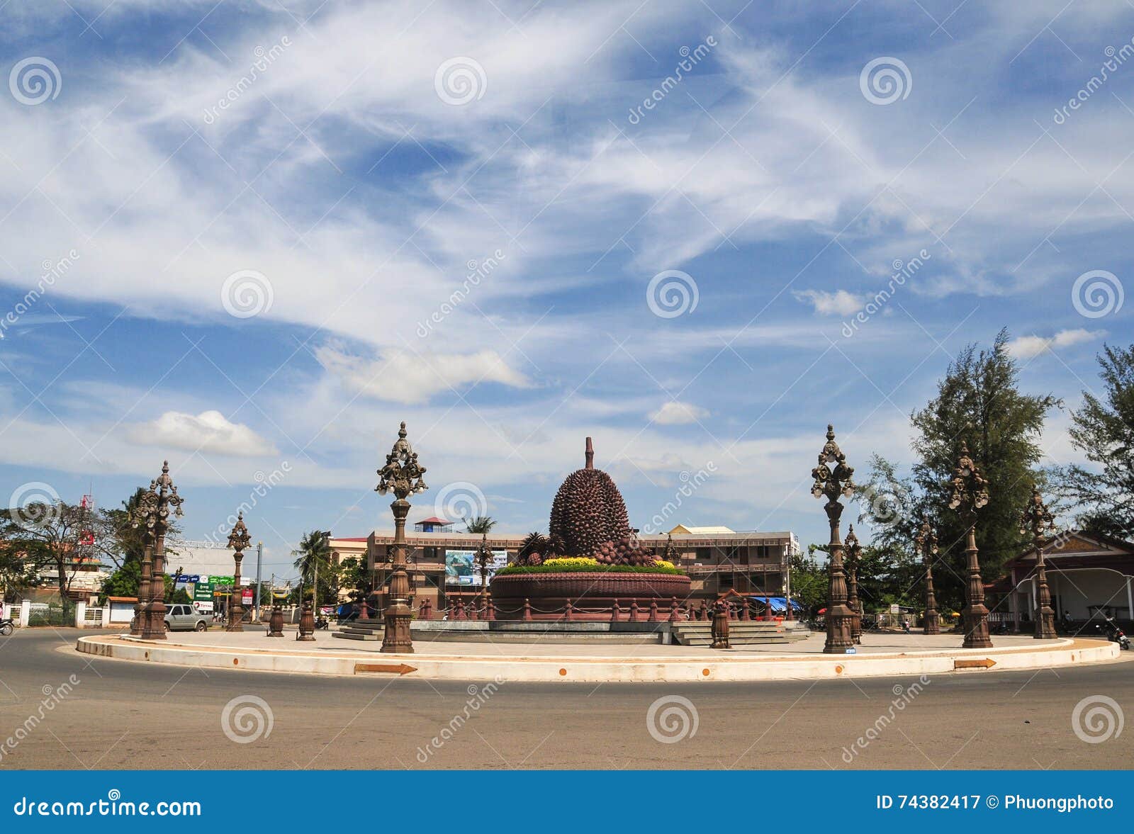View of Durian Monument in Kampot, Cambodia Editorial Photography ...