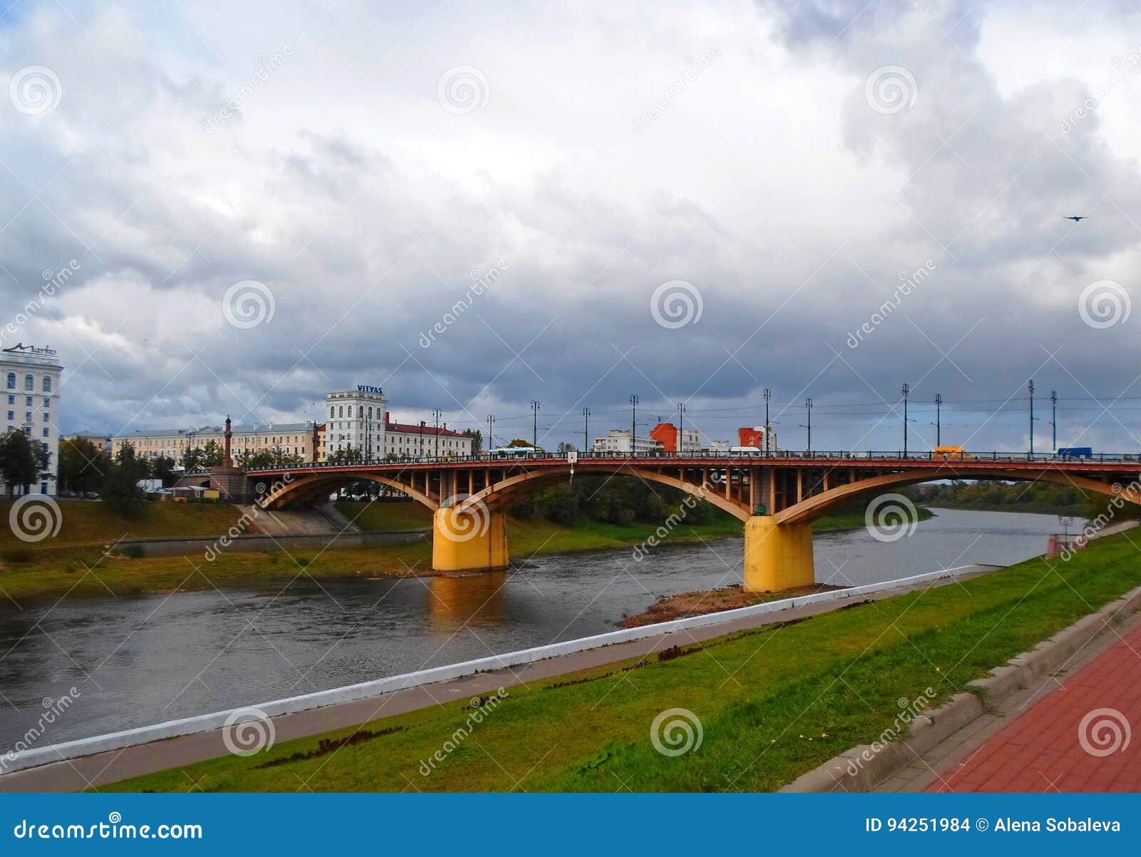 View of the Dvina River and Panorama of Vitebsk Editorial Stock Image ...