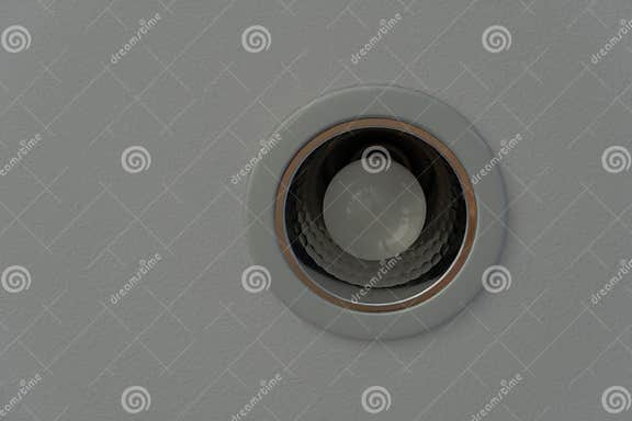View of E27 Type Ceiling Lamp. the Lights Were Turned Off Stock Photo ...