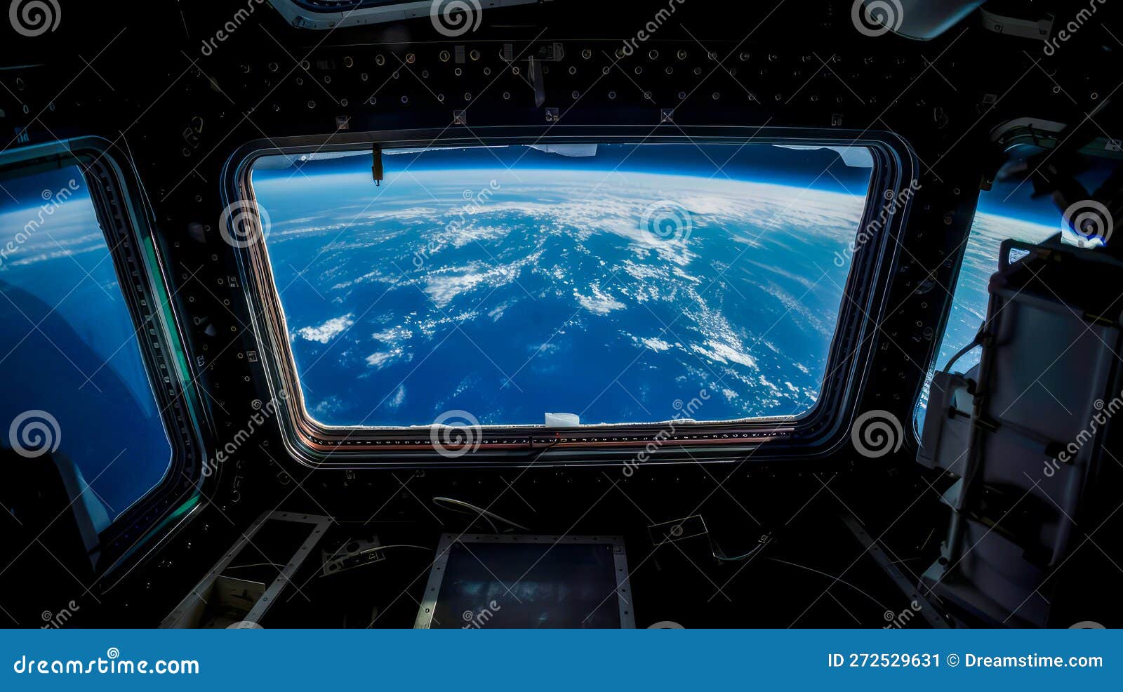 View of the Earth from Inside Space Shuttle. Generative AI Stock ...