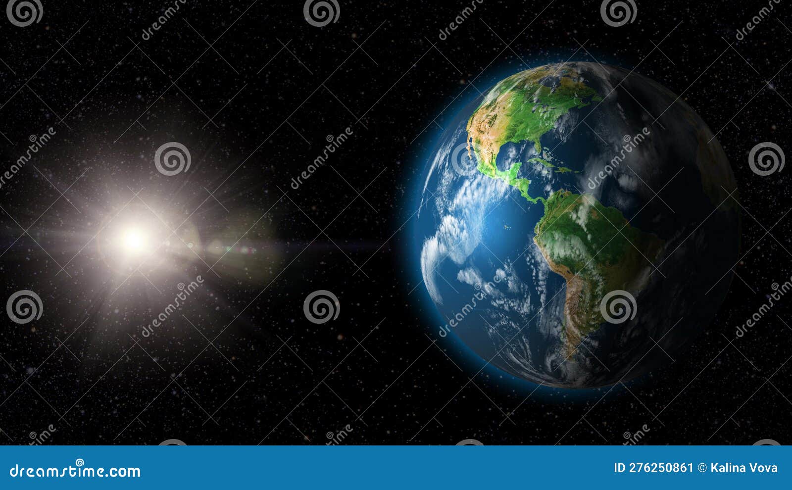 View of the Earth from the Moon. Stock Illustration - Illustration of ...