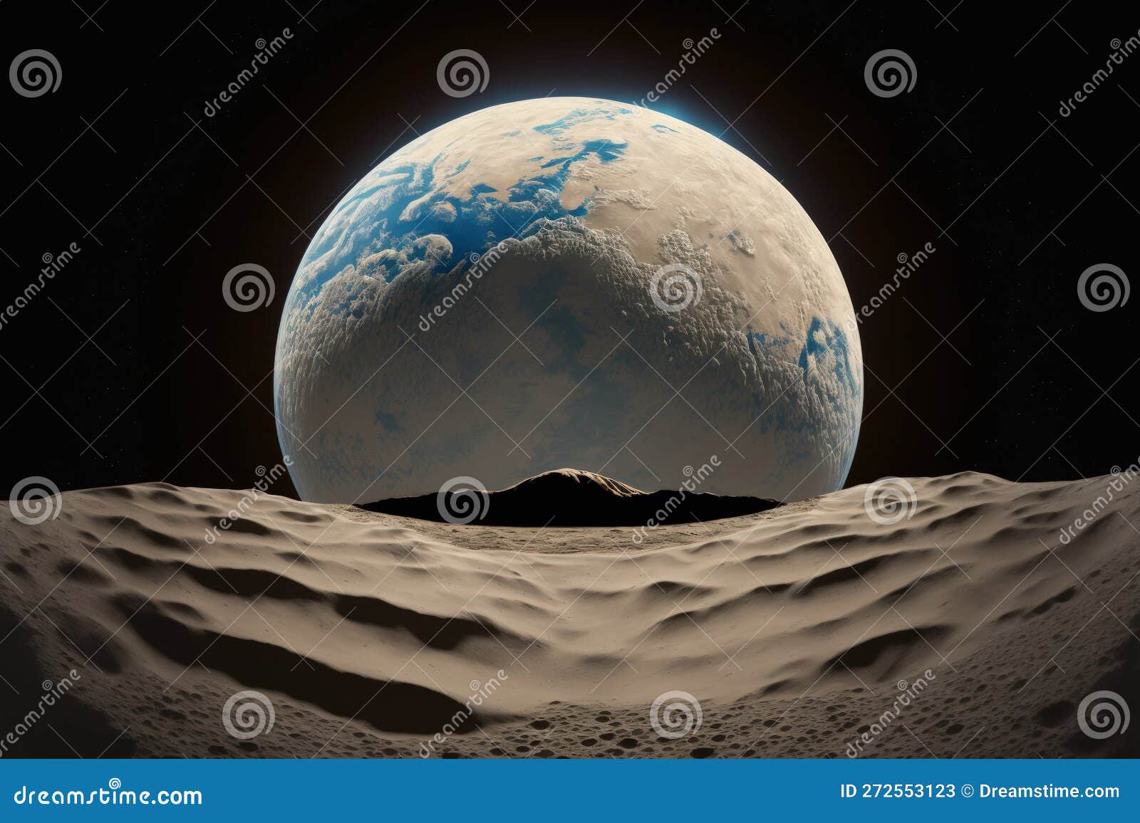 A View of Earth from the Moon. this Images Components Were Provided by ...