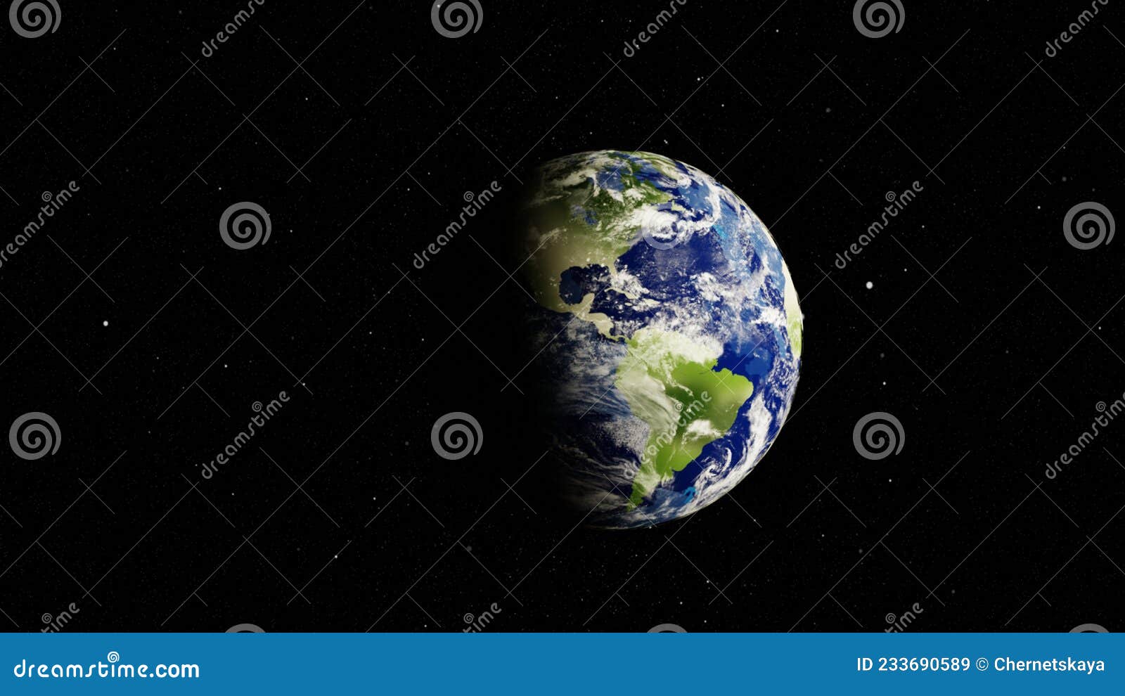 View of Earth in Open Space, Illustration Stock Illustration ...