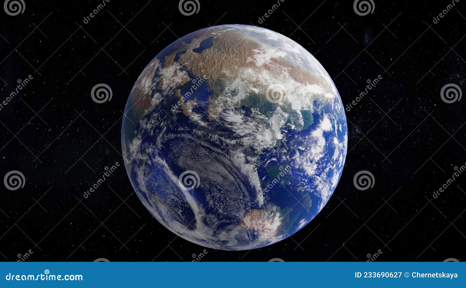 View of Earth in Open Space, Illustration Stock Illustration ...