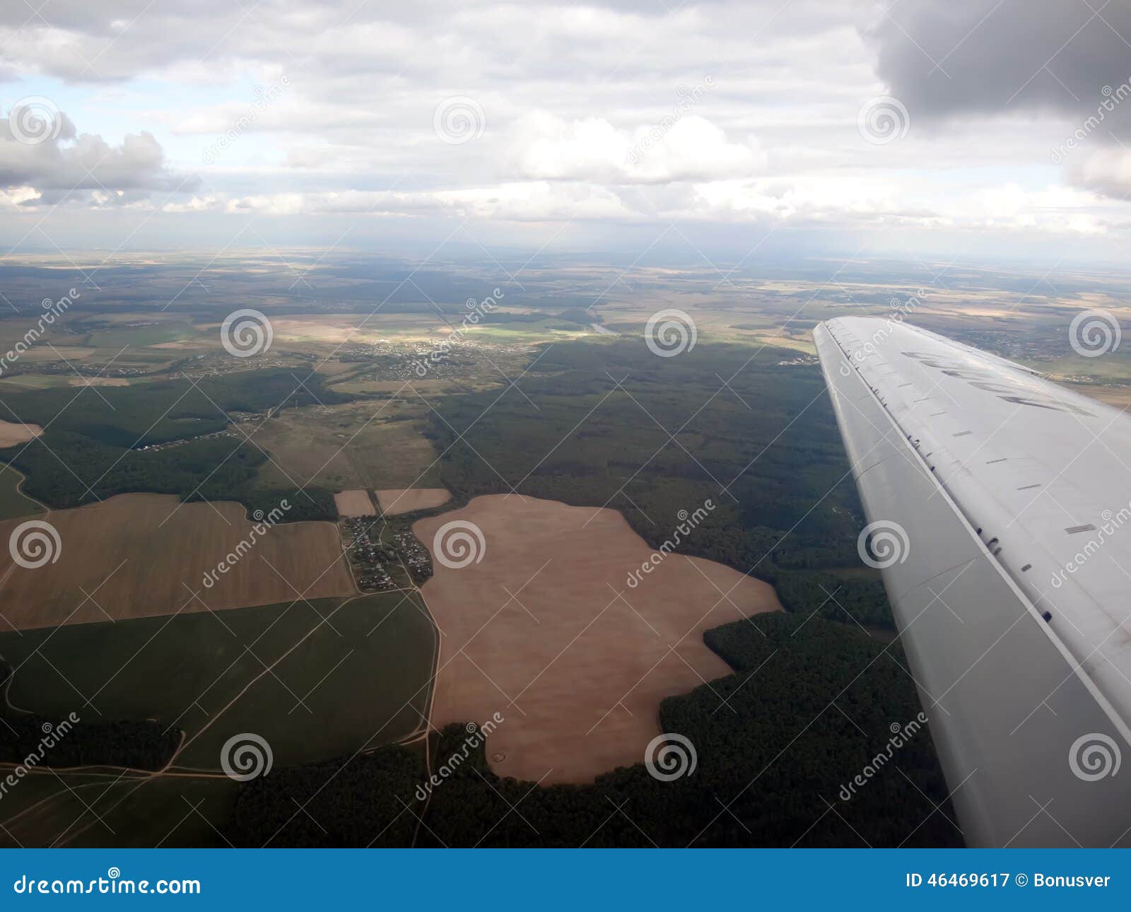 View of the Earth from the Plane Stock Image - Image of forecast, green ...