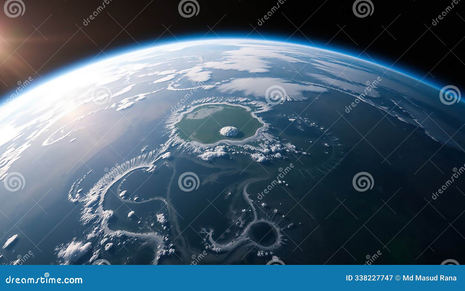 View of Earth Planet from Space Background World Space Week Stock Image ...