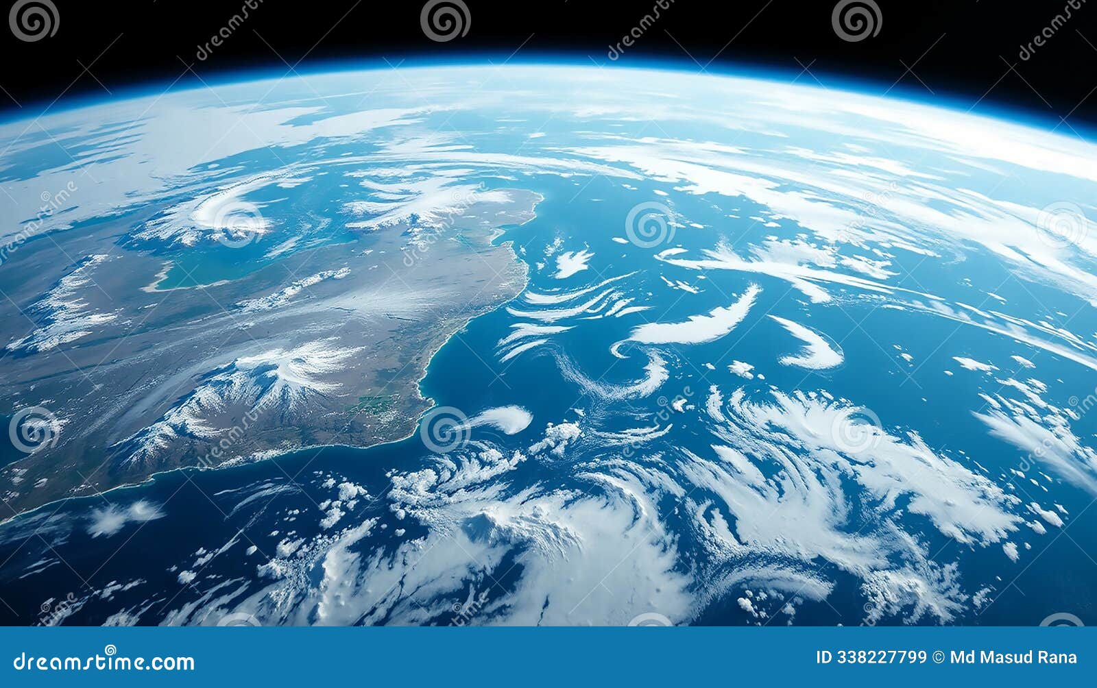 View of Earth Planet from Space Background World Space Week Stock Image ...