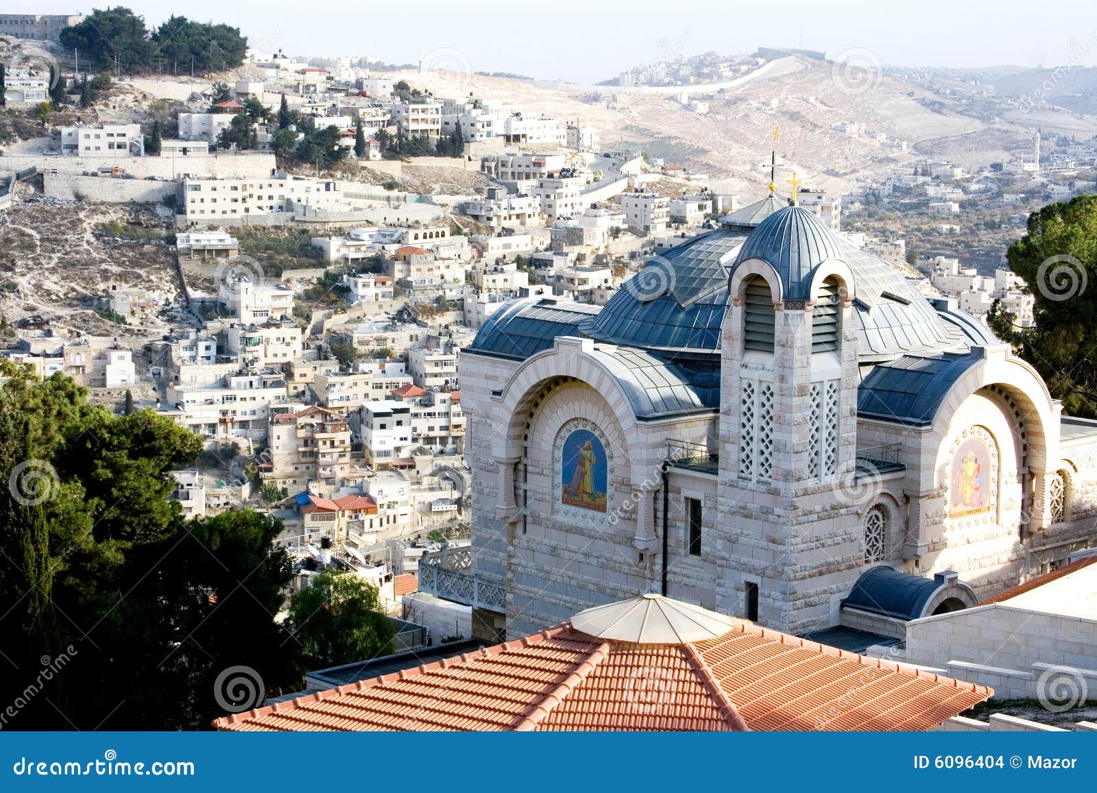 View of East Jerusalem stock photo. Image of monastery - 6096404