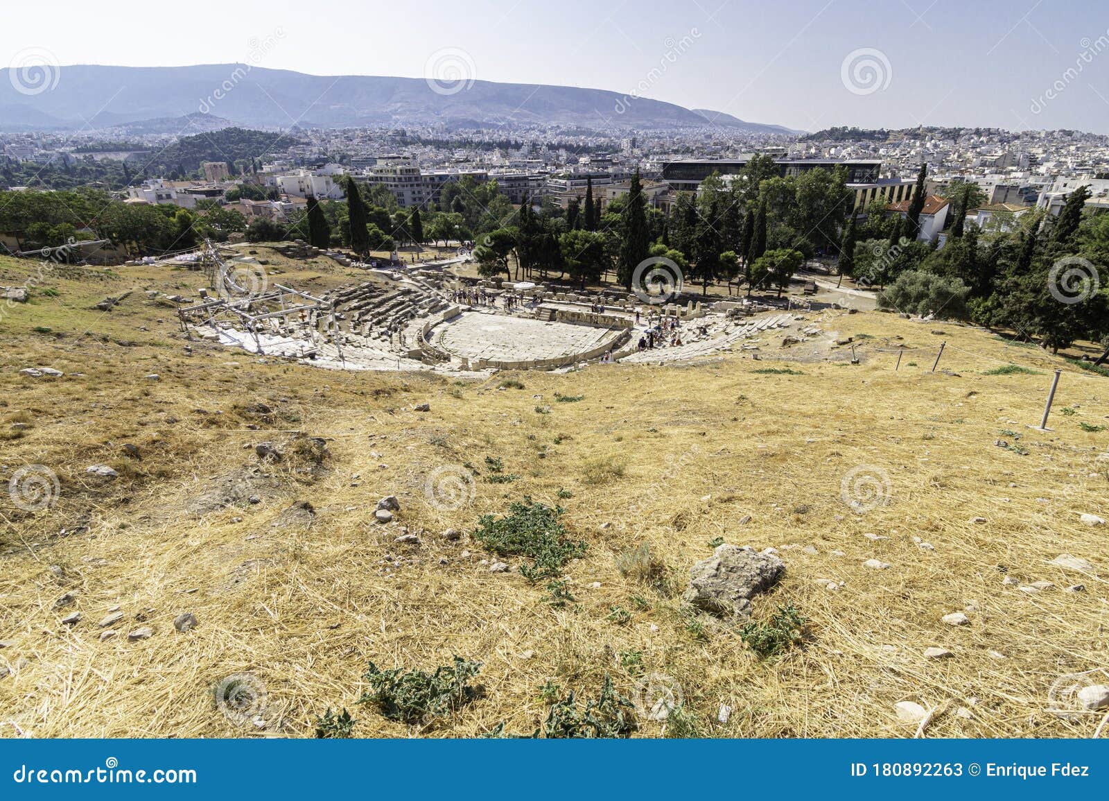 View from the Eastern Part of the Acropolis Along the Peripatus Path of ...