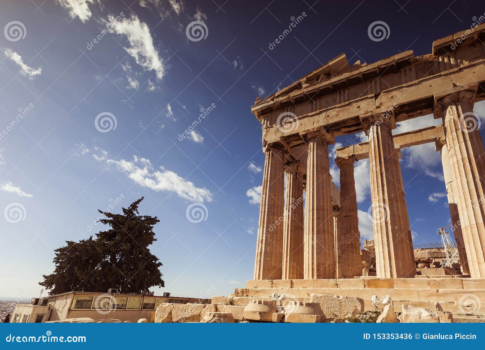 View of the Eastern Side of the Parthenon Stock Photo - Image of famous ...