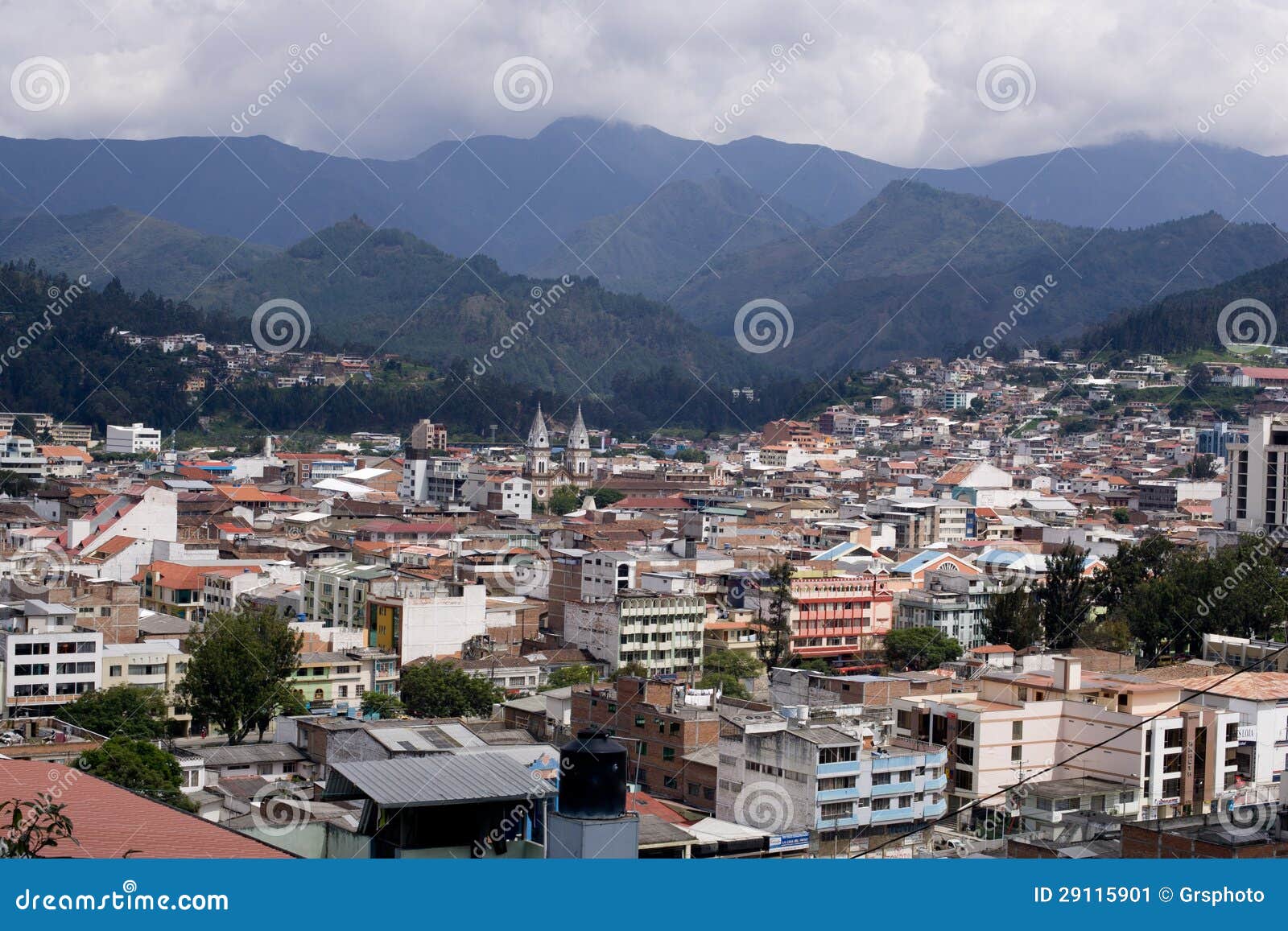 View of Ecuadorian City stock image. Image of traditional - 29115901
