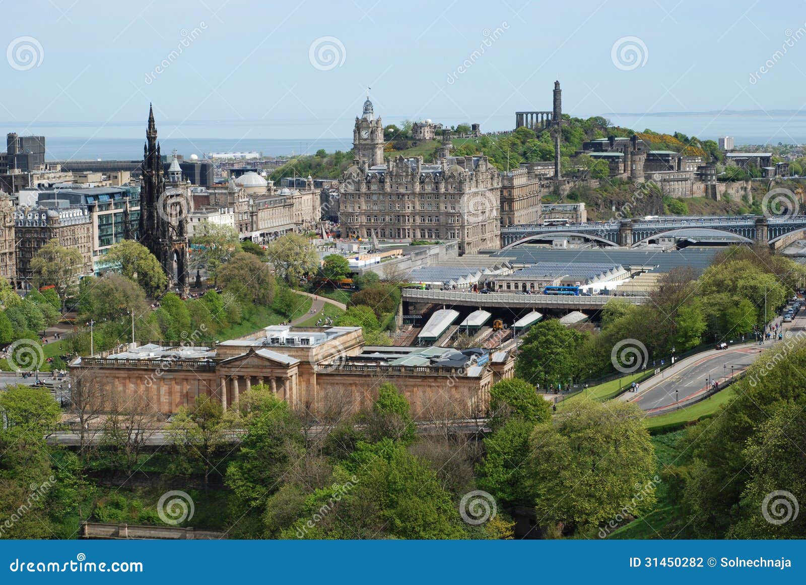 The view of Edinburgh stock photo. Image of famous, britain - 31450282