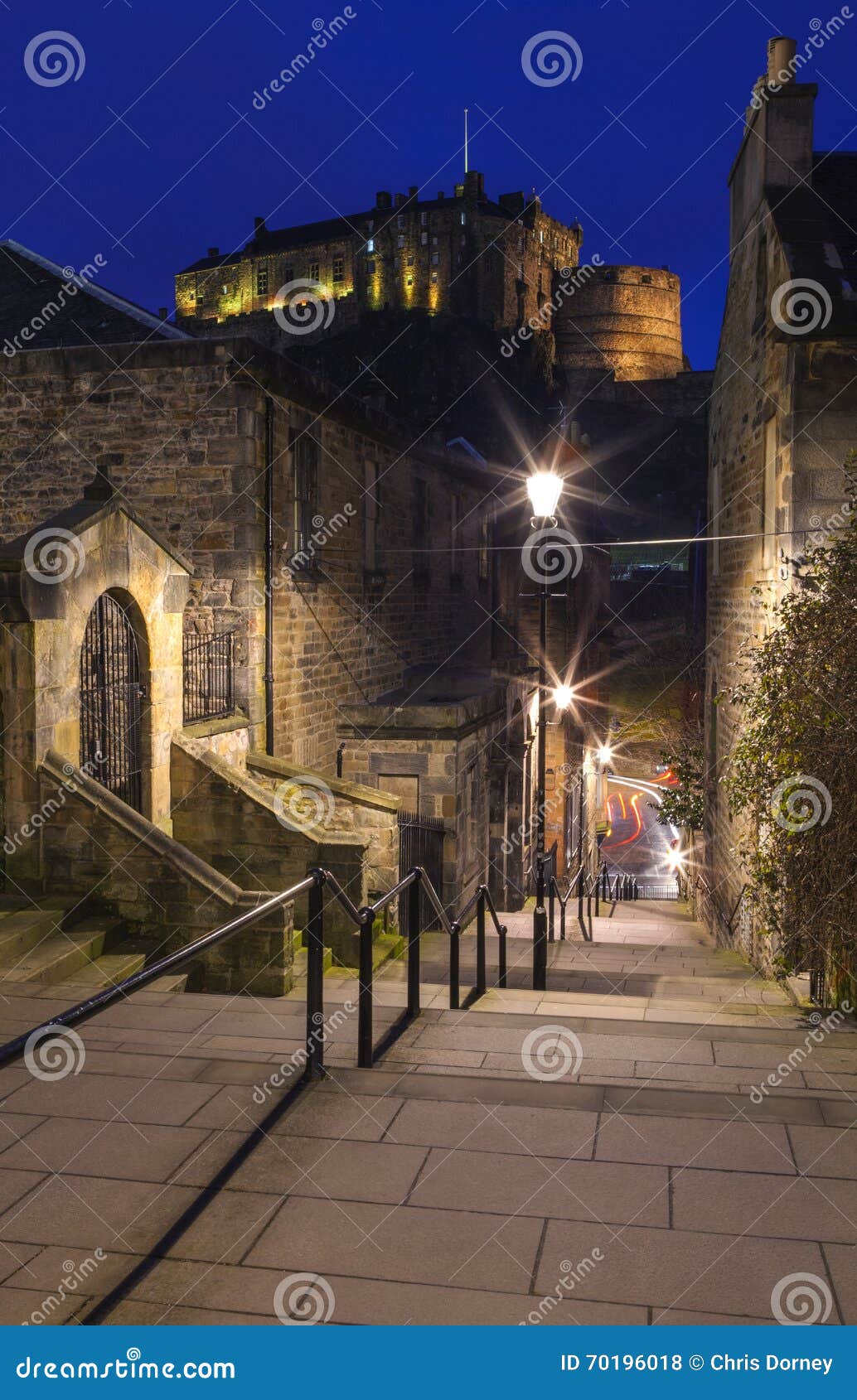 View of Edinburgh Castle from Vennel Stock Photo - Image of european ...