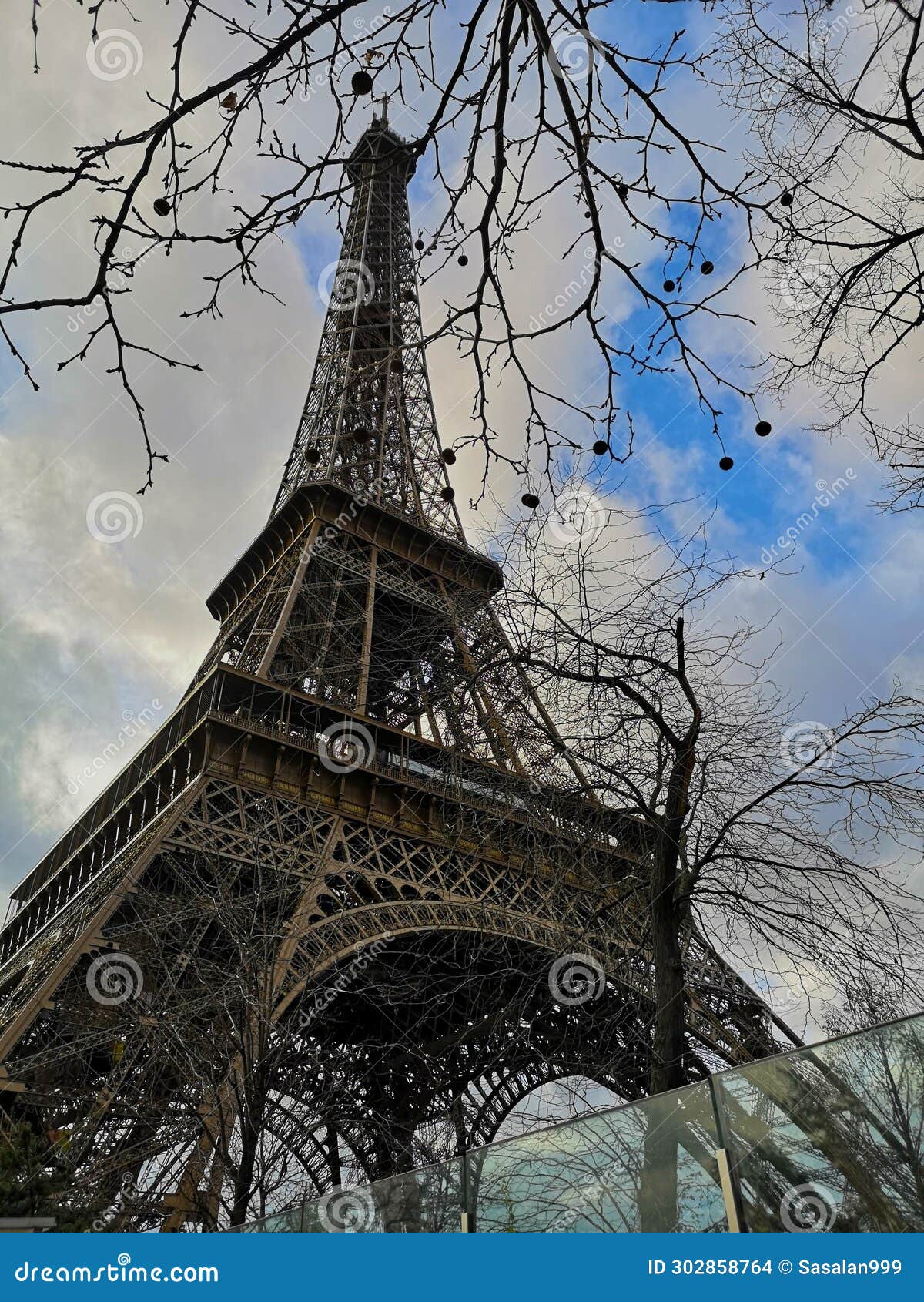 Landmarks of Paris - Eiffel Tower Stock Photo - Image of heritage, tree ...