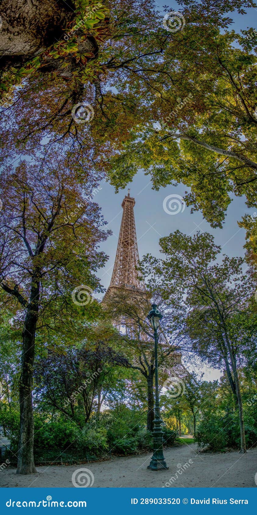 View of the Eiffel Tower Walking through Paris Stock Photo - Image of ...