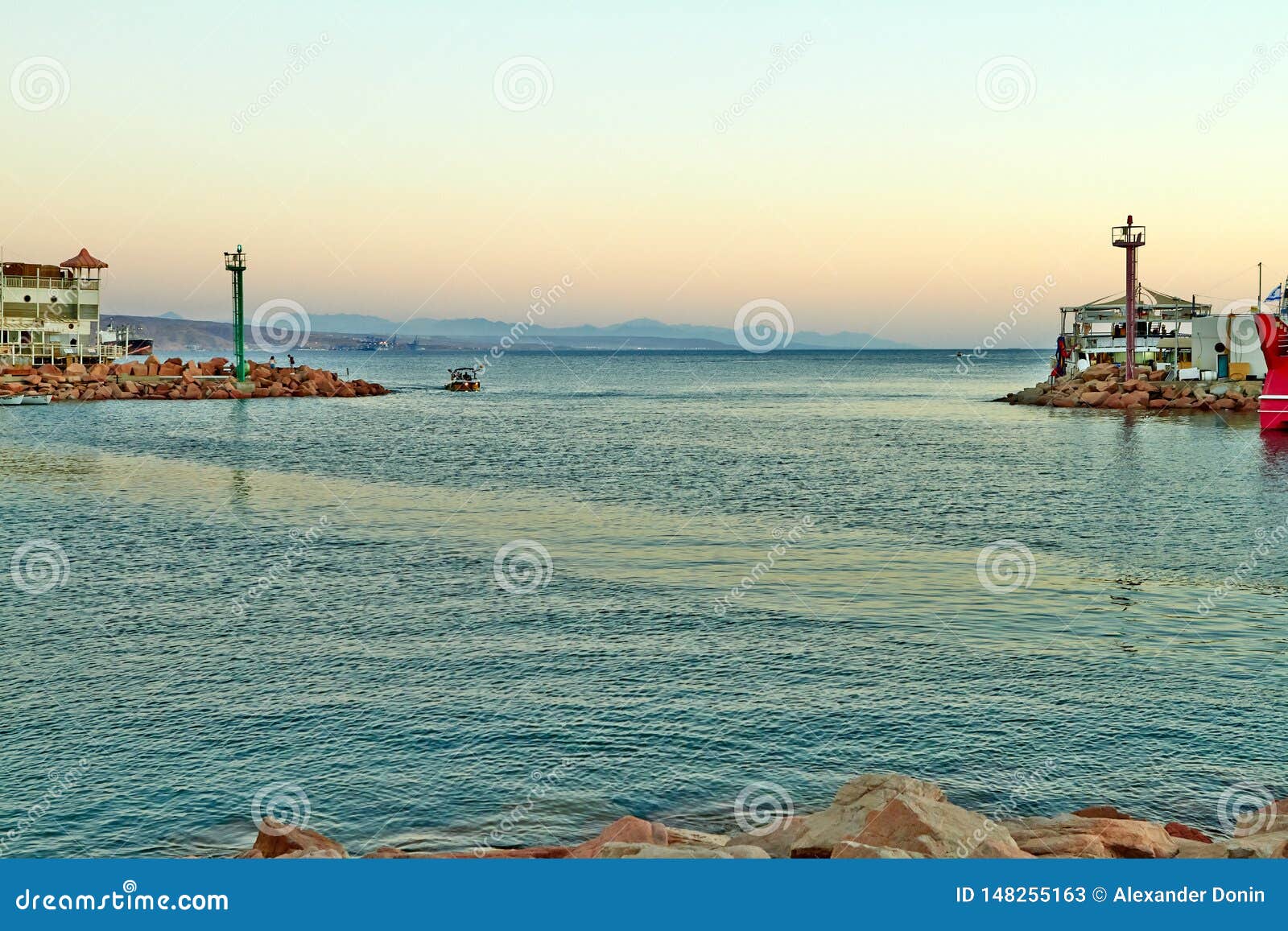 View of the Eilat Bay with Yachts Stock Image - Image of pier, ocean ...