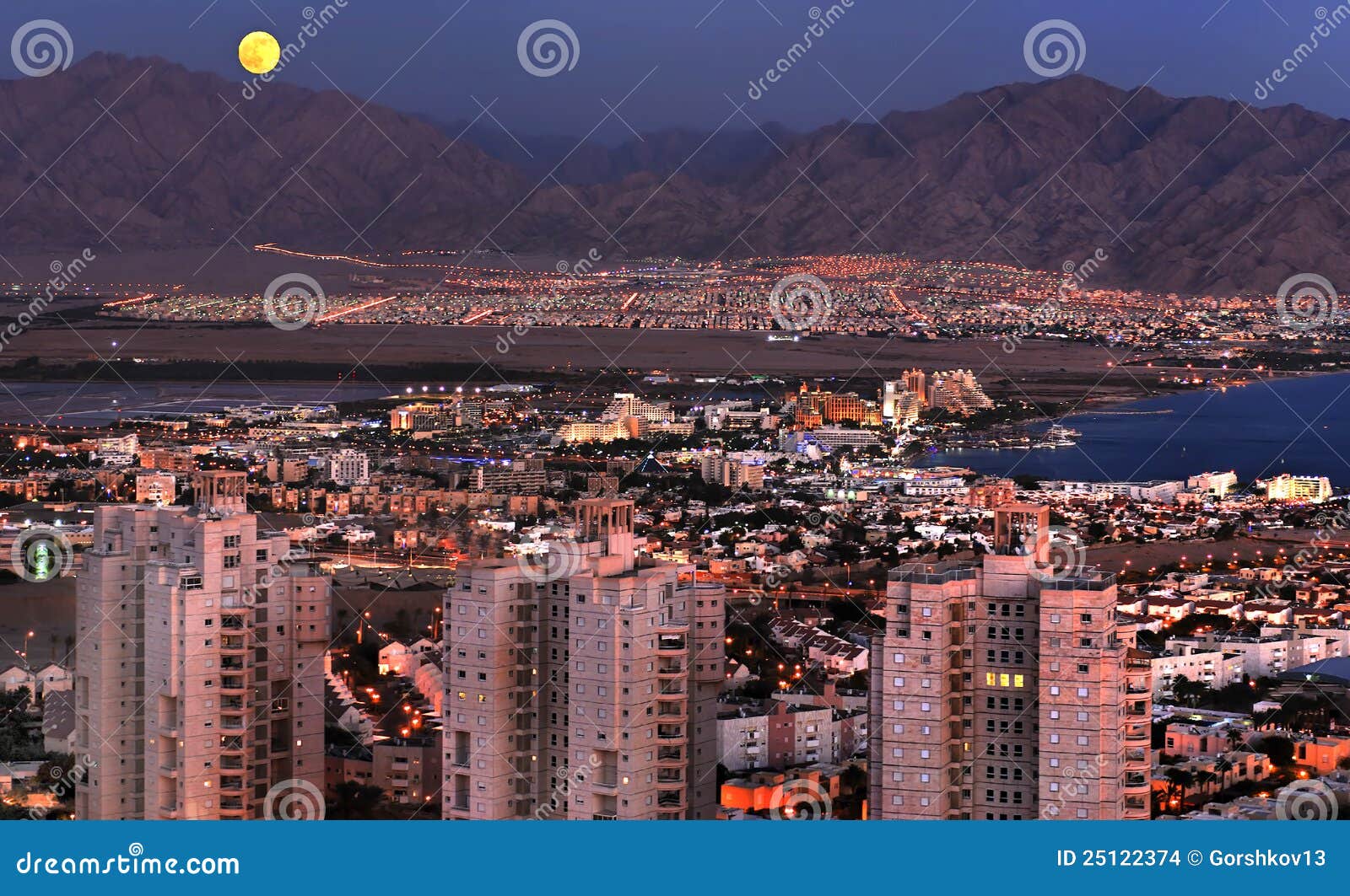 View on Eilat City from Surrounding Hills, Israel Stock Photo - Image ...