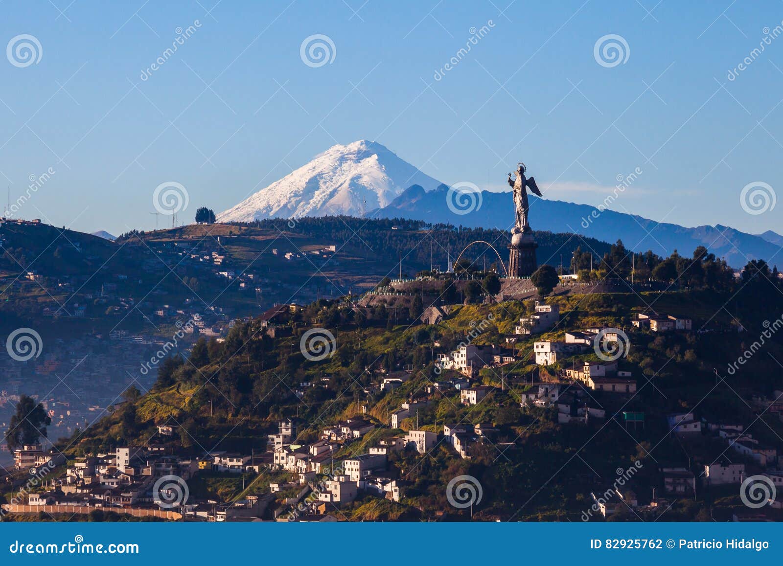 View of El Panecillo stock photo. Image of cotopaxi, ecuadorquerido ...