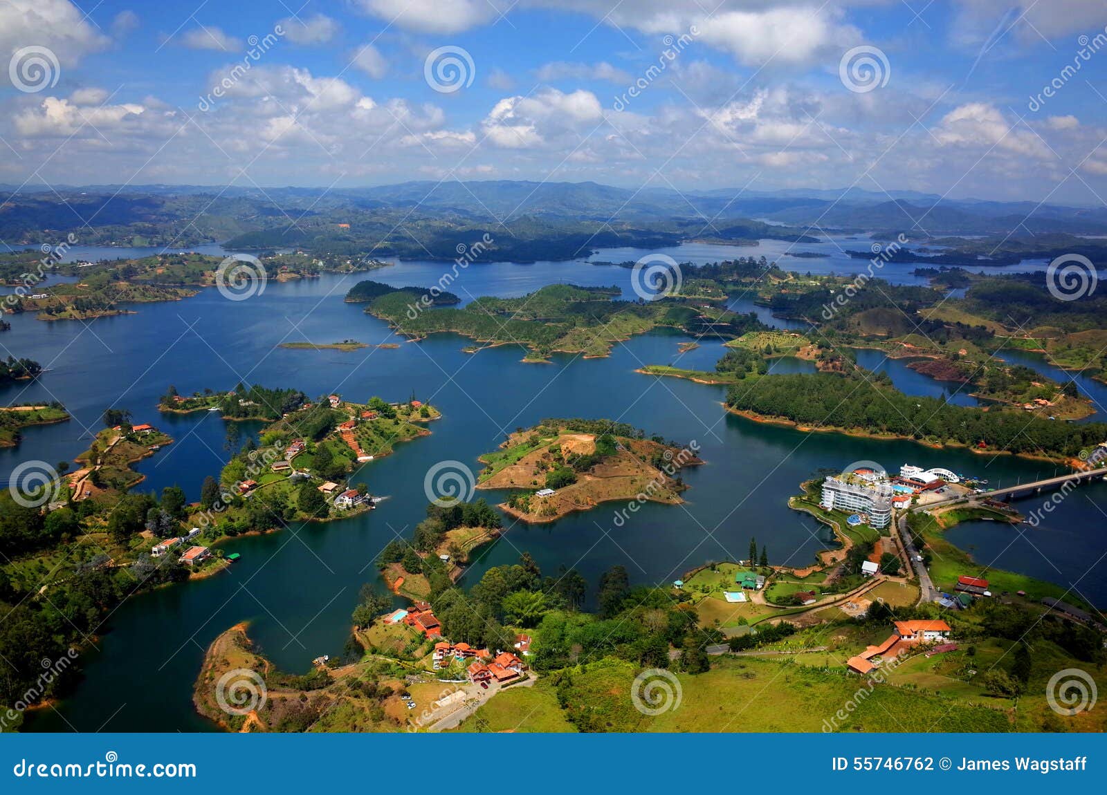 The View from El Penon De Guatape Stock Photo - Image of travel, penon ...