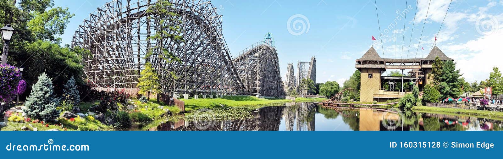 A View of the El Toro Roller Coaster with Kingda Ka in the Background ...