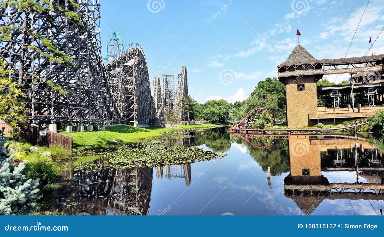 A View of the El Toro Roller Coaster with Kingda Ka in the Background ...