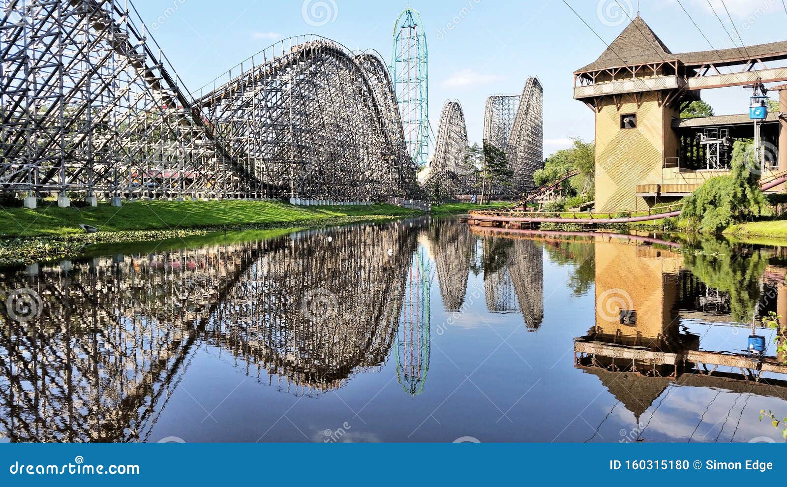 A View of the El Toro Roller Coaster with Kingda Ka in the Background ...