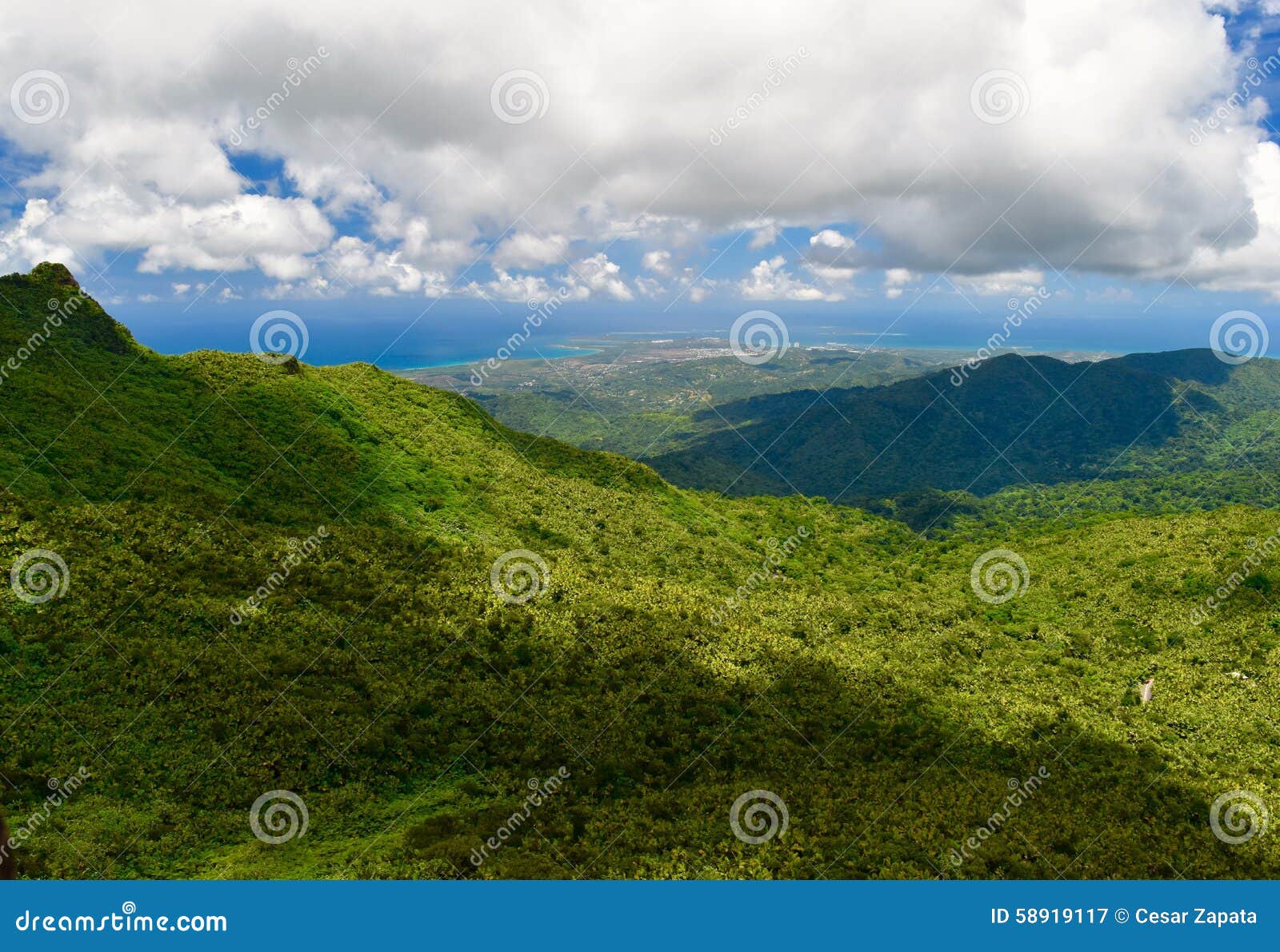 View from El Yunque stock image. Image of rainforest - 58919117
