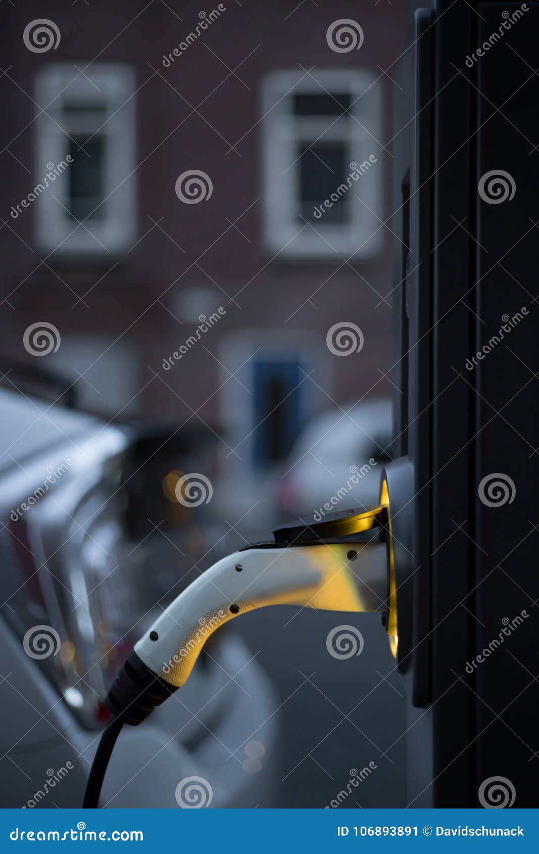 View of an Electric Car Charging Column Stock Image - Image of target ...