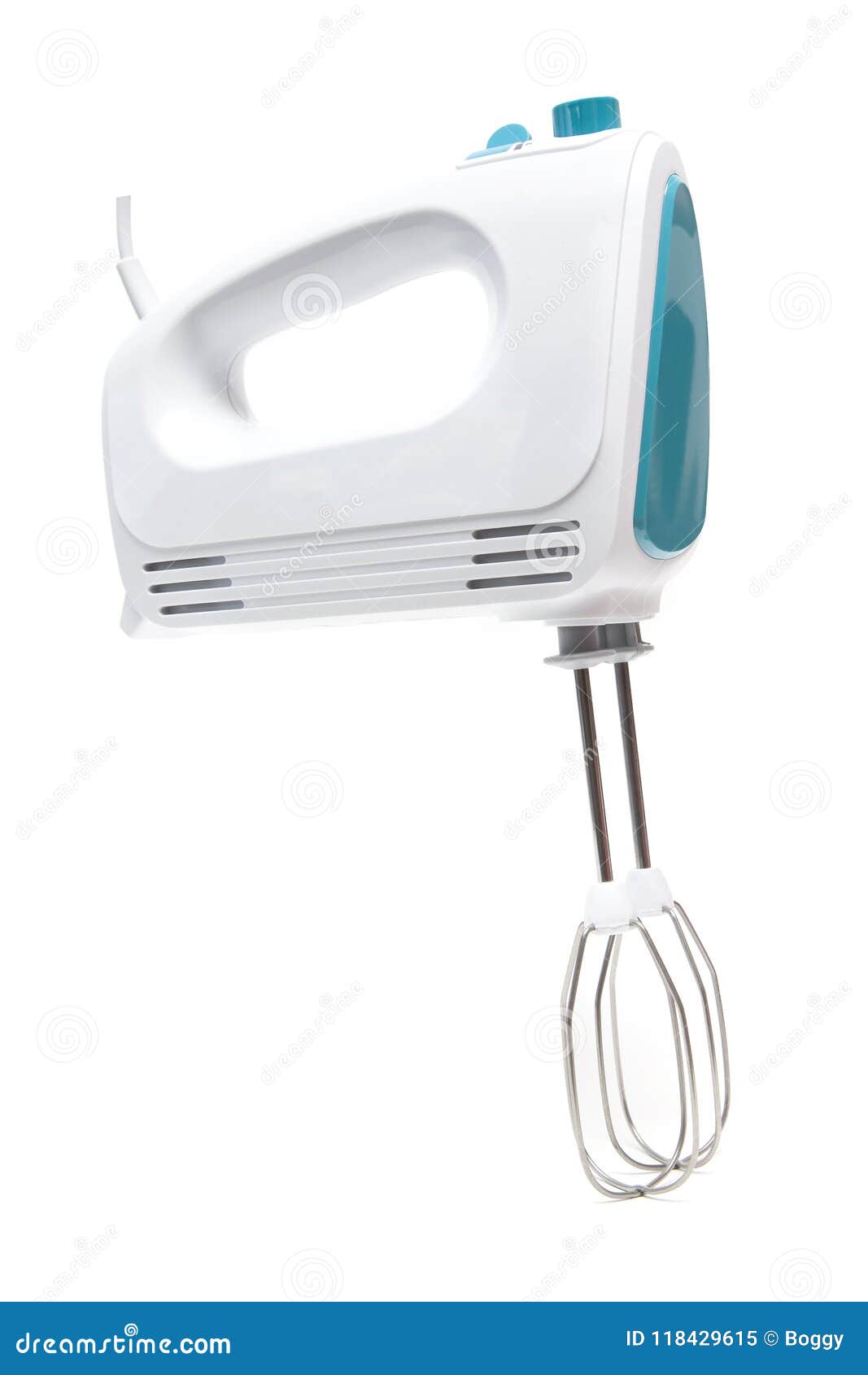 Electric Food Mixer on White Background Stock Image - Image of ...