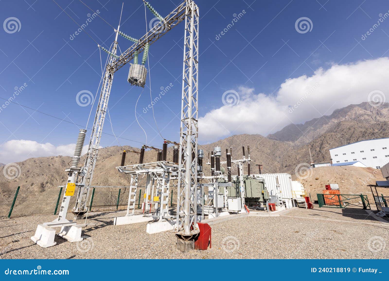 View of the Electrical Substation Electrical Switchyard. Substations ...