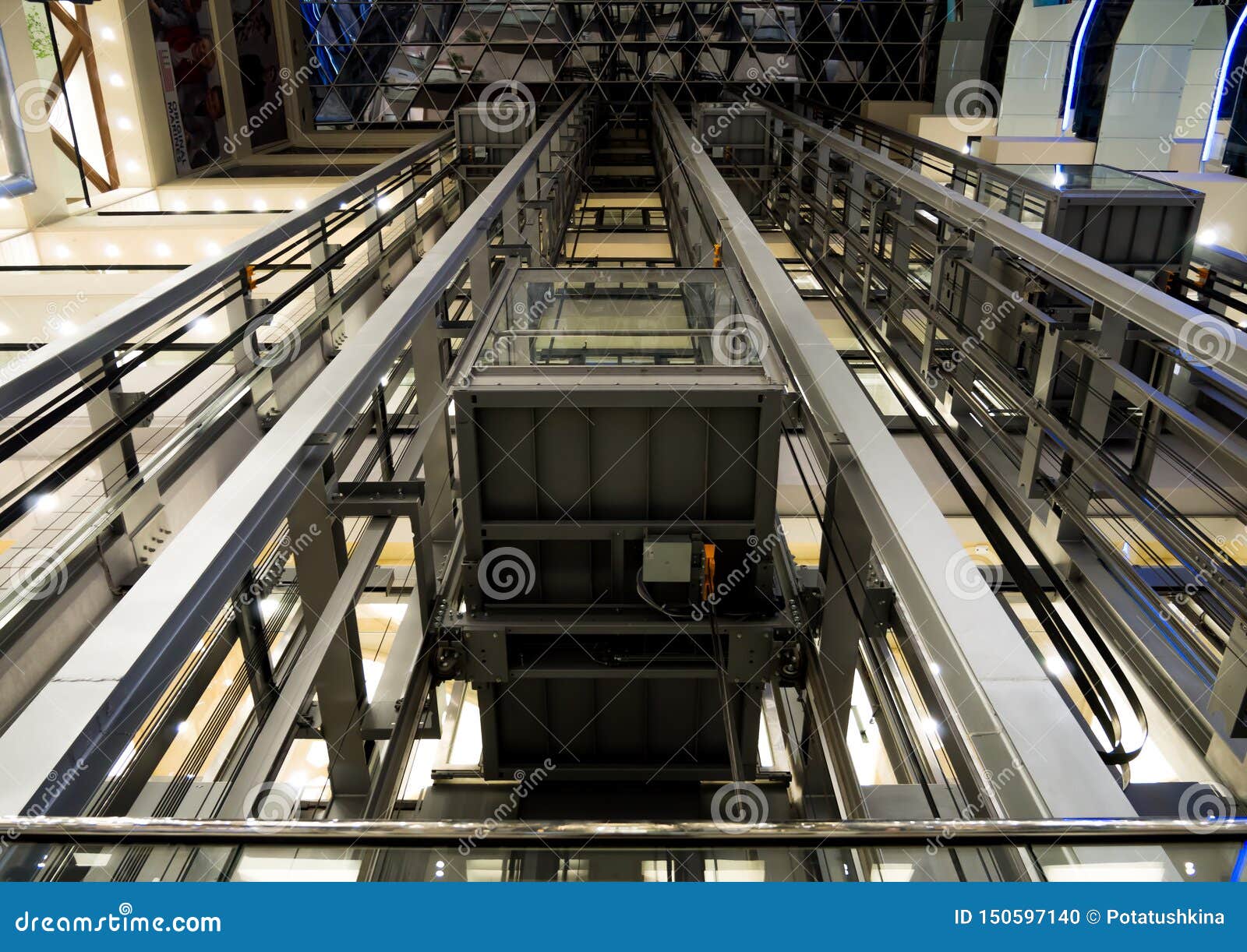 View of the Elevator Cars from the `reverse` Side Editorial Image ...