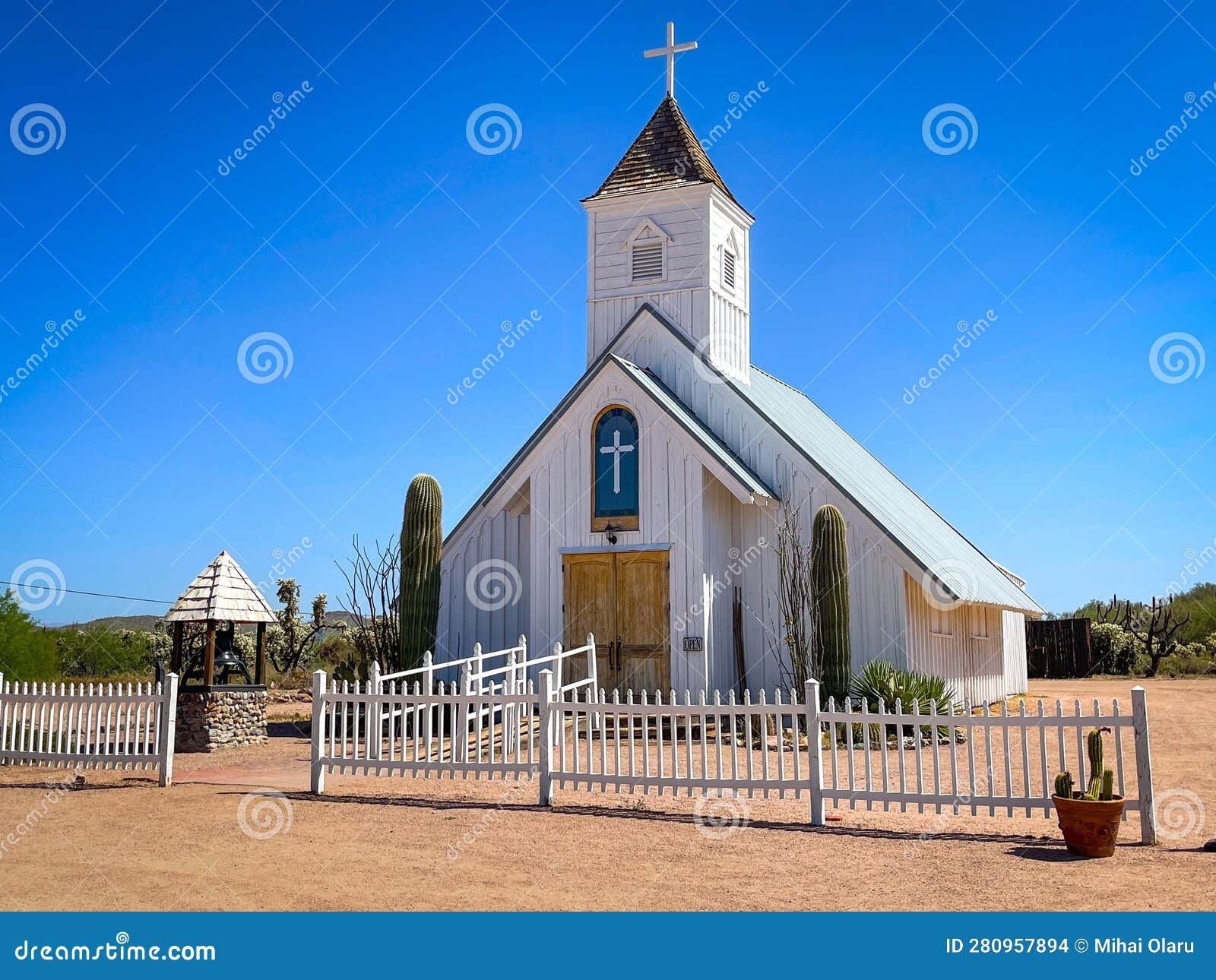 The View of Elvis Chapel on Apache Trail Stock Photo - Image of ...