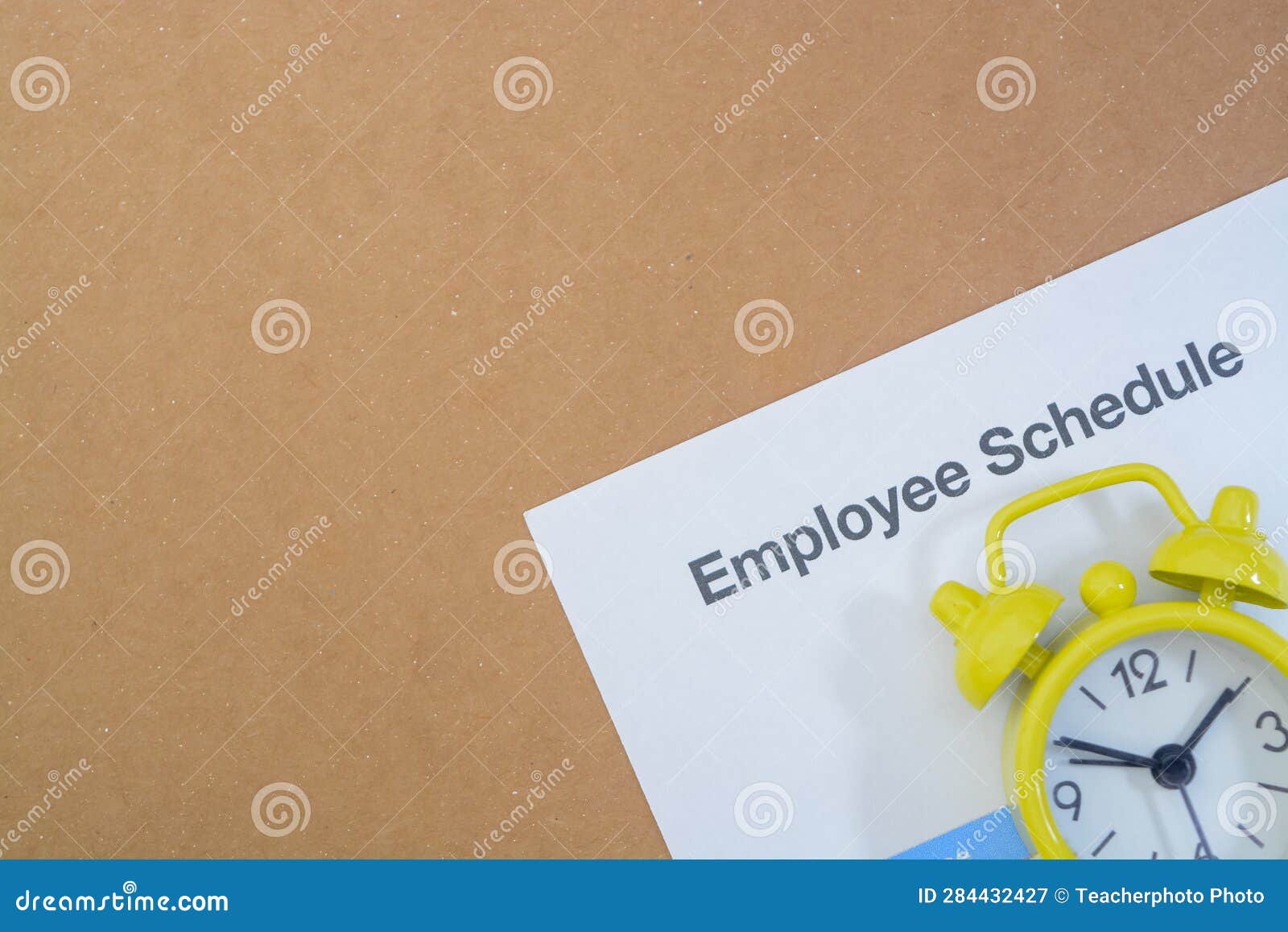 View of an Employee Schedule Sheet Paper, with a Concept of Managing ...