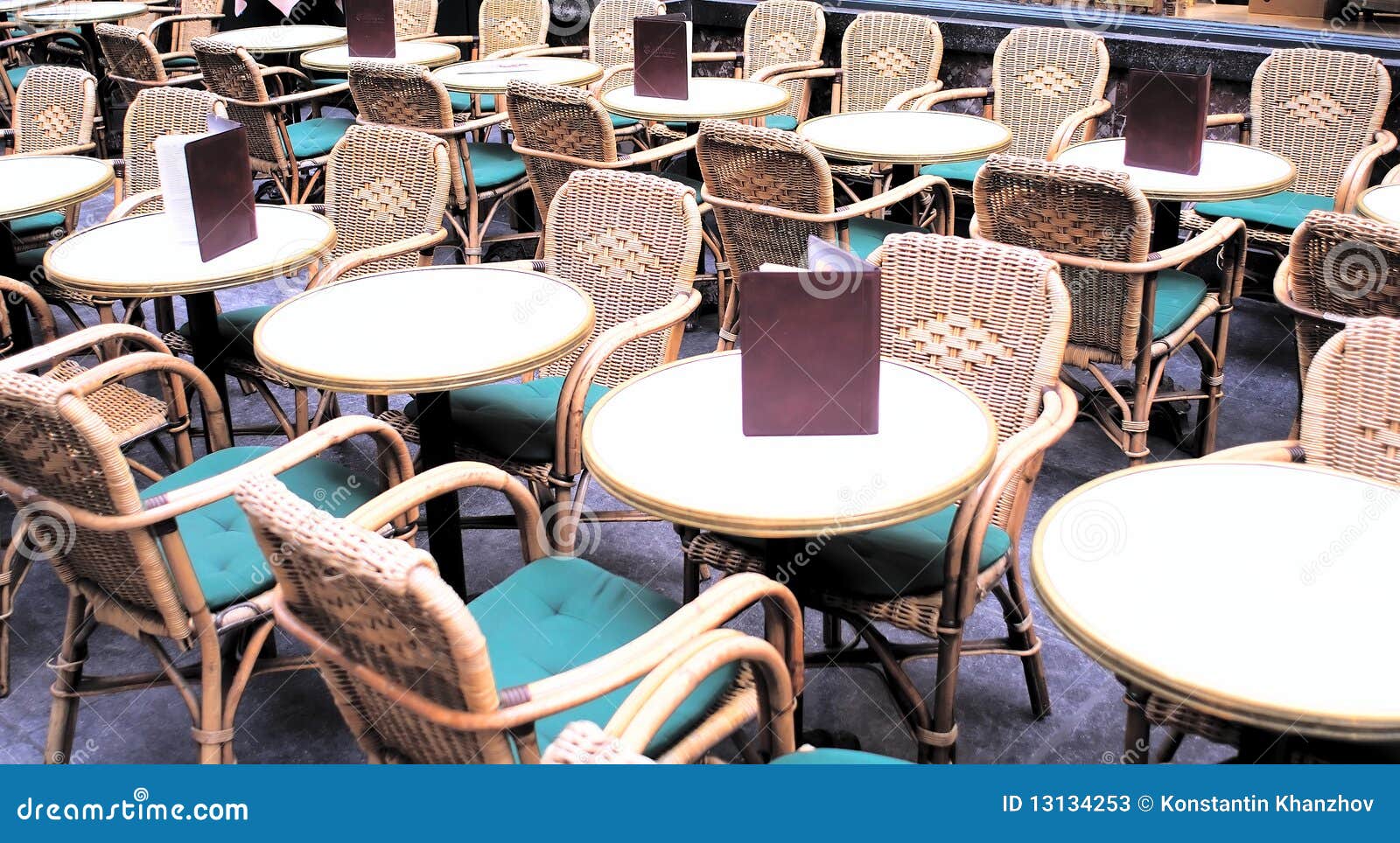 View of empty cafe stock image. Image of light, patio - 13134253